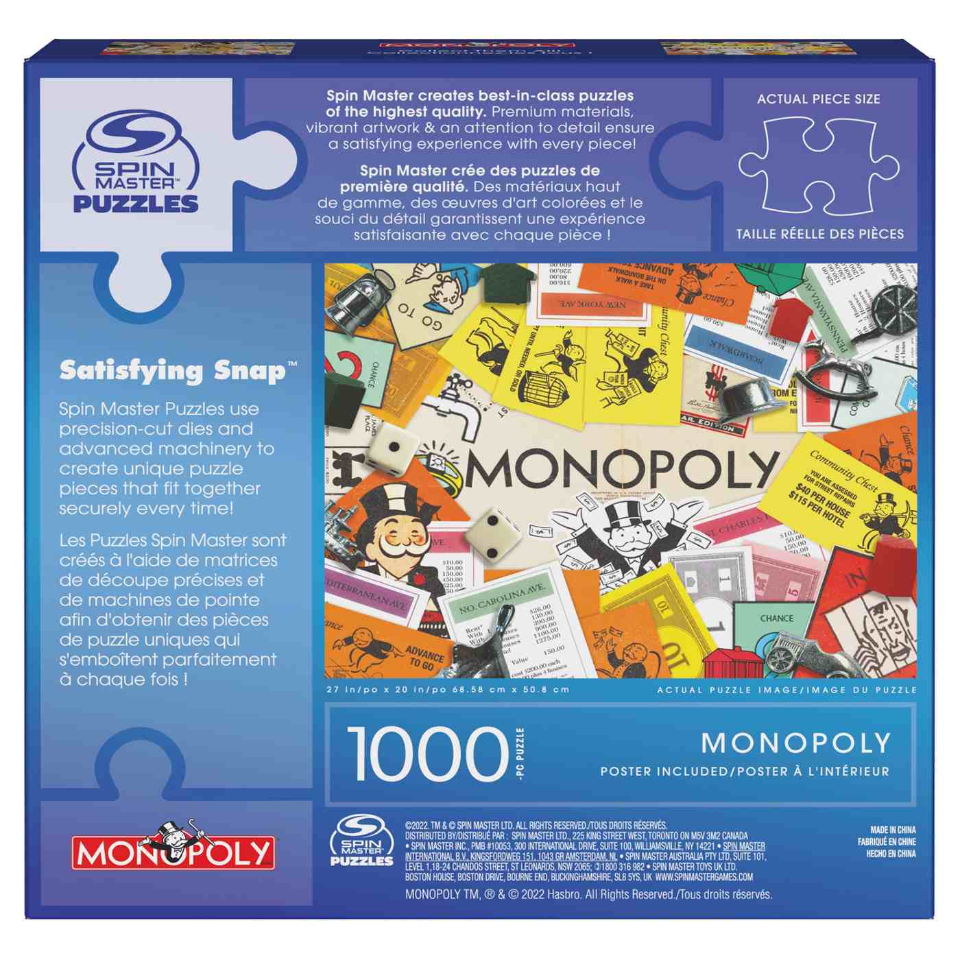 Spin Master Retro Monopoly Collage Puzzle with Poster - Shop Puzzles at ...