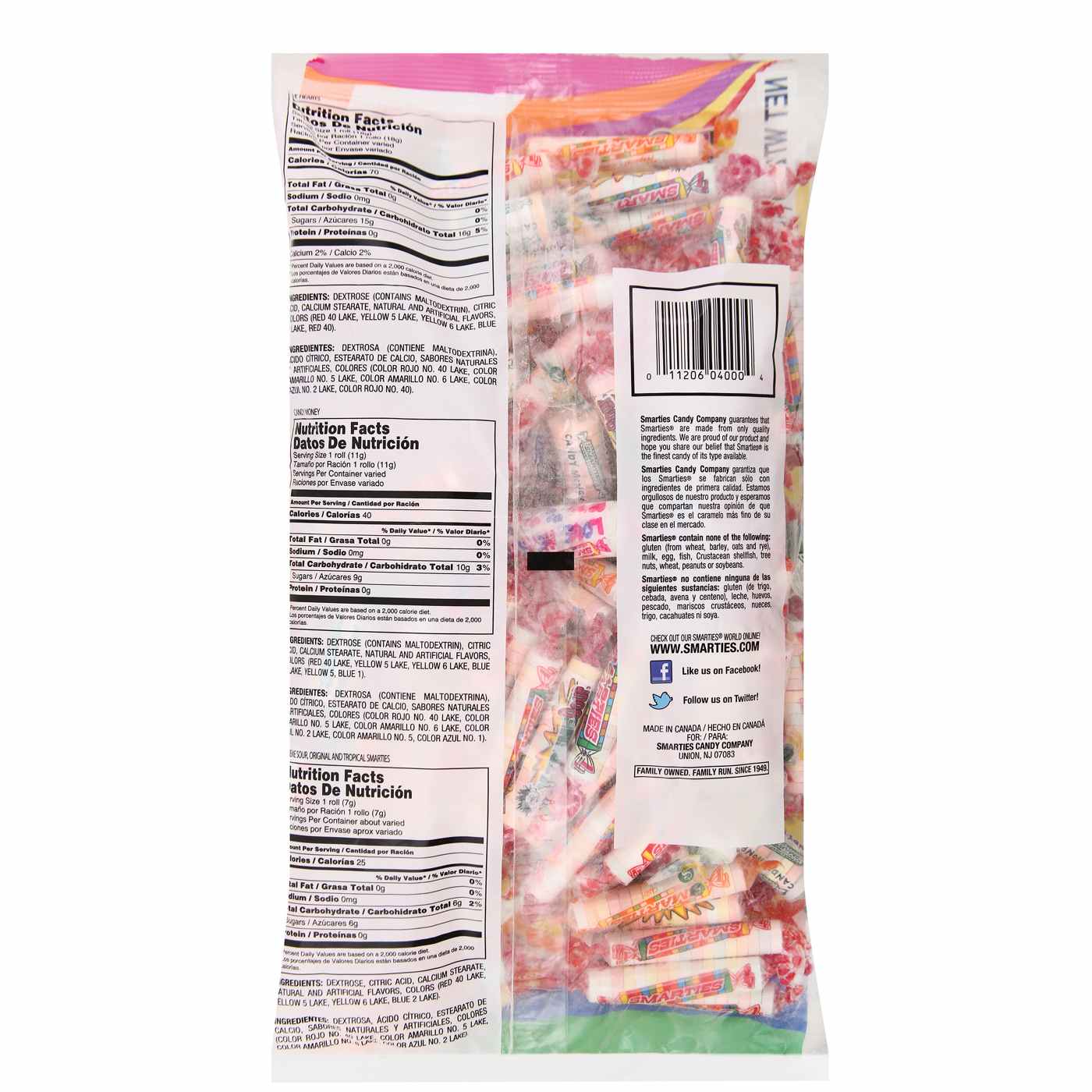 Smarties Tropical Flavor Parties Candy Rolls - Value Pack - Shop Candy ...