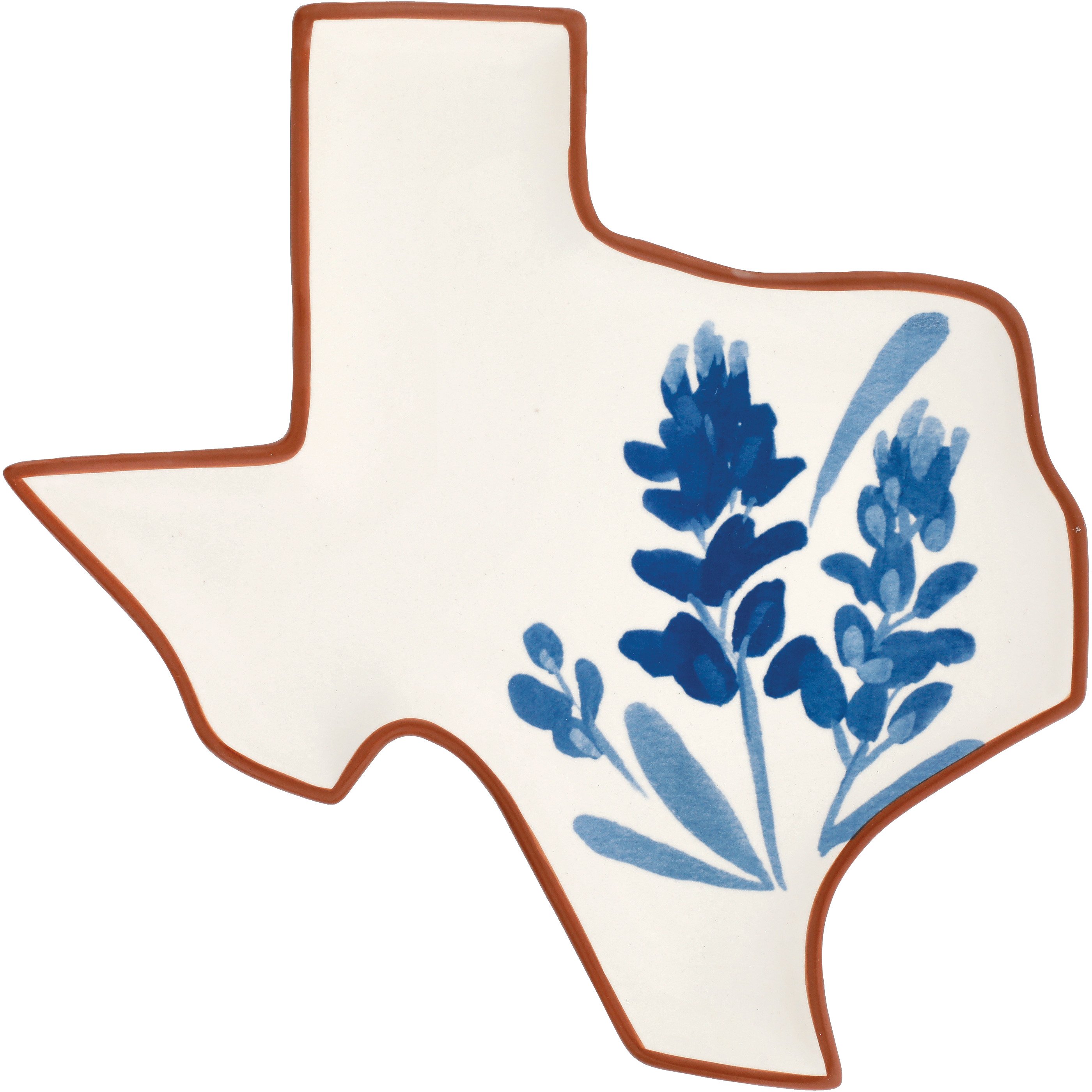 Destination Holiday Dolomite Texas Shape Bluebonnet Serving Tray - Shop ...
