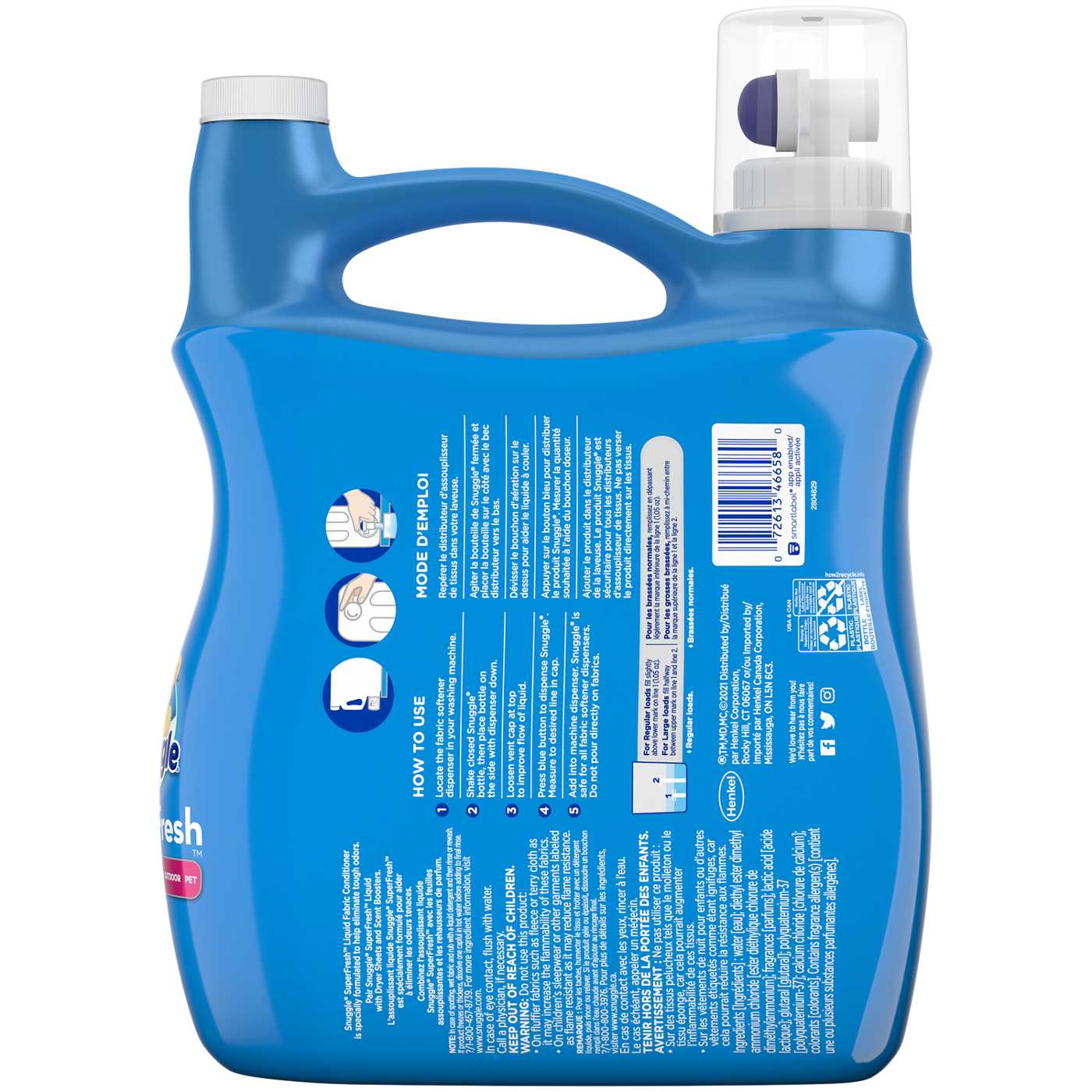 Snuggle Super Fresh Spring Burst Liquid Fabric Softener 90 Loads - Shop ...