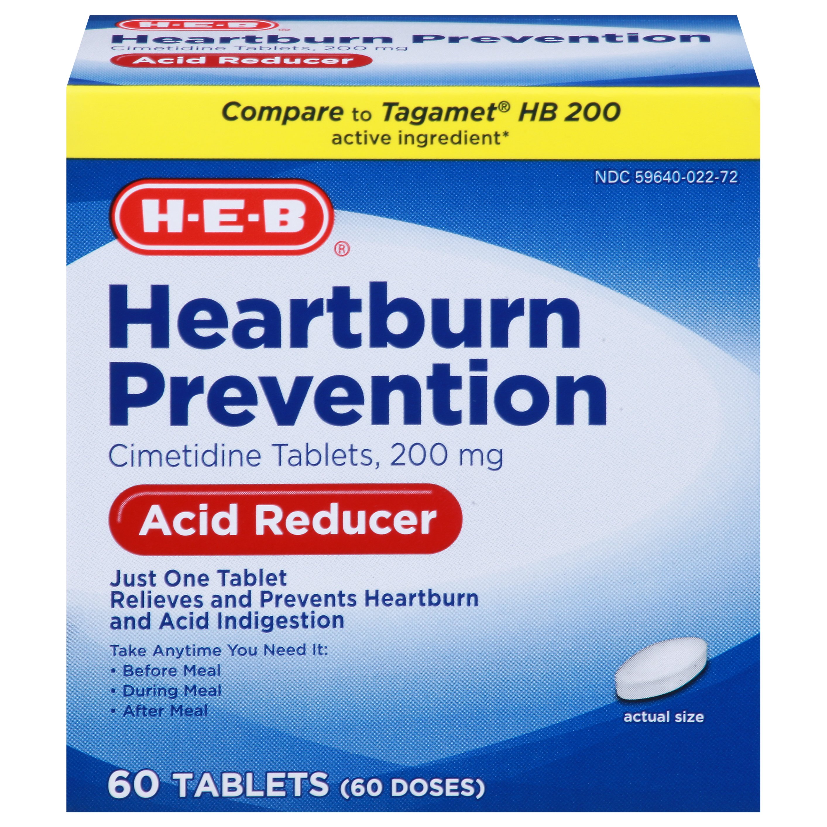 H-E-B Heartburn Prevention Cimetidine Tablets - Shop Digestion & nausea ...