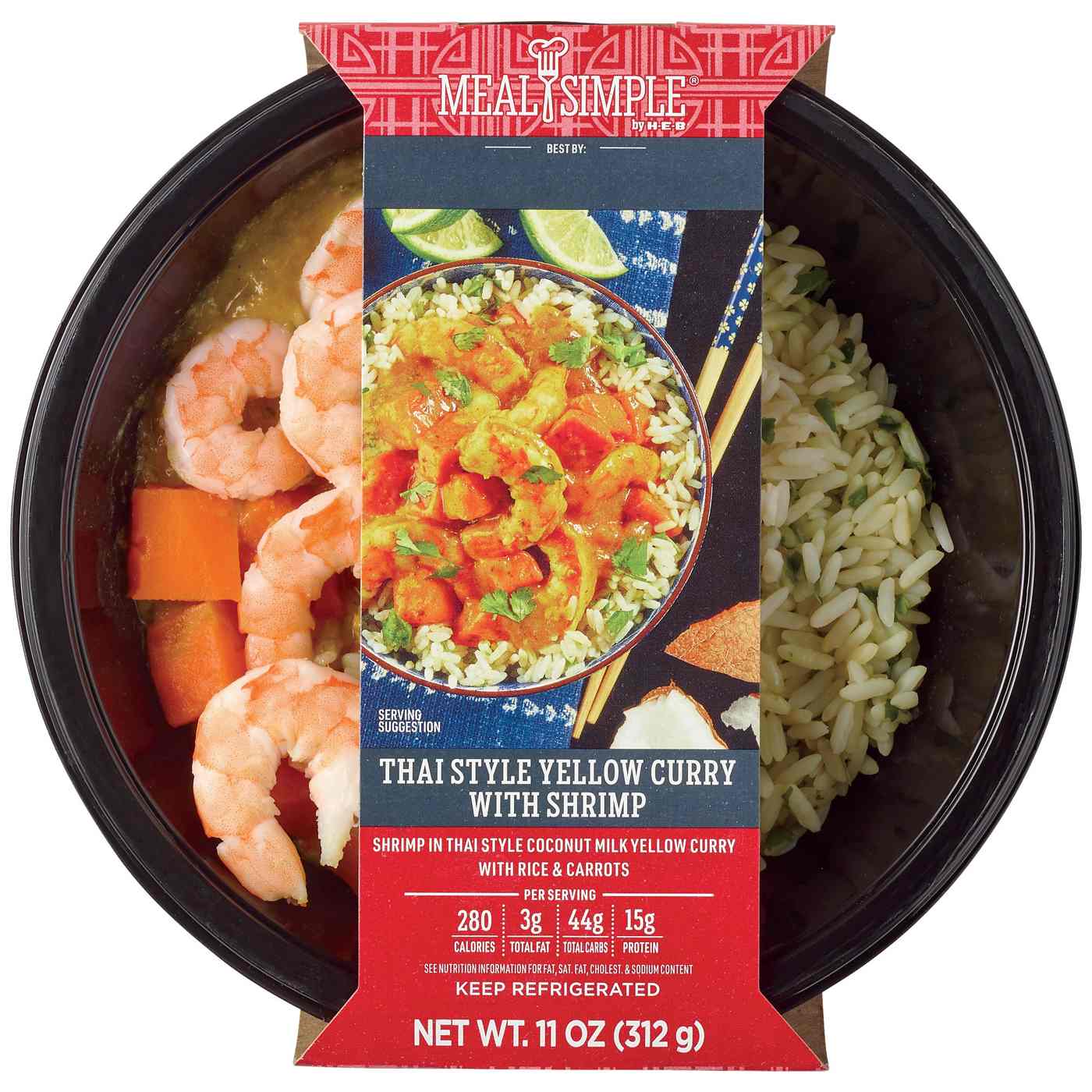 Meal Simple by H-E-B Thai-Style Yellow Curry Shrimp Bowl - Shop Entrees ...