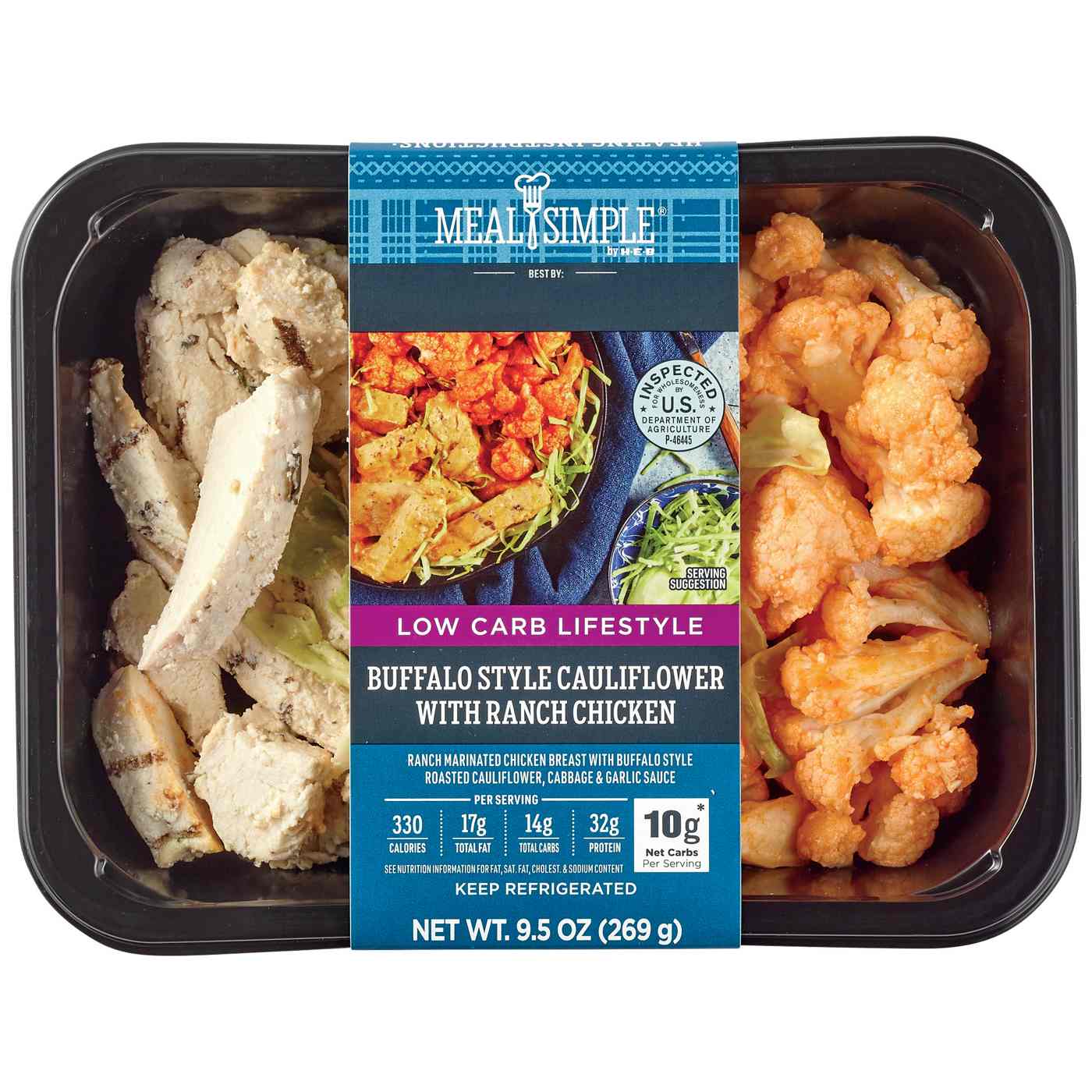 Meal Simple by H-E-B Ranch Chicken with Buffalo Cauliflower - Shop ...