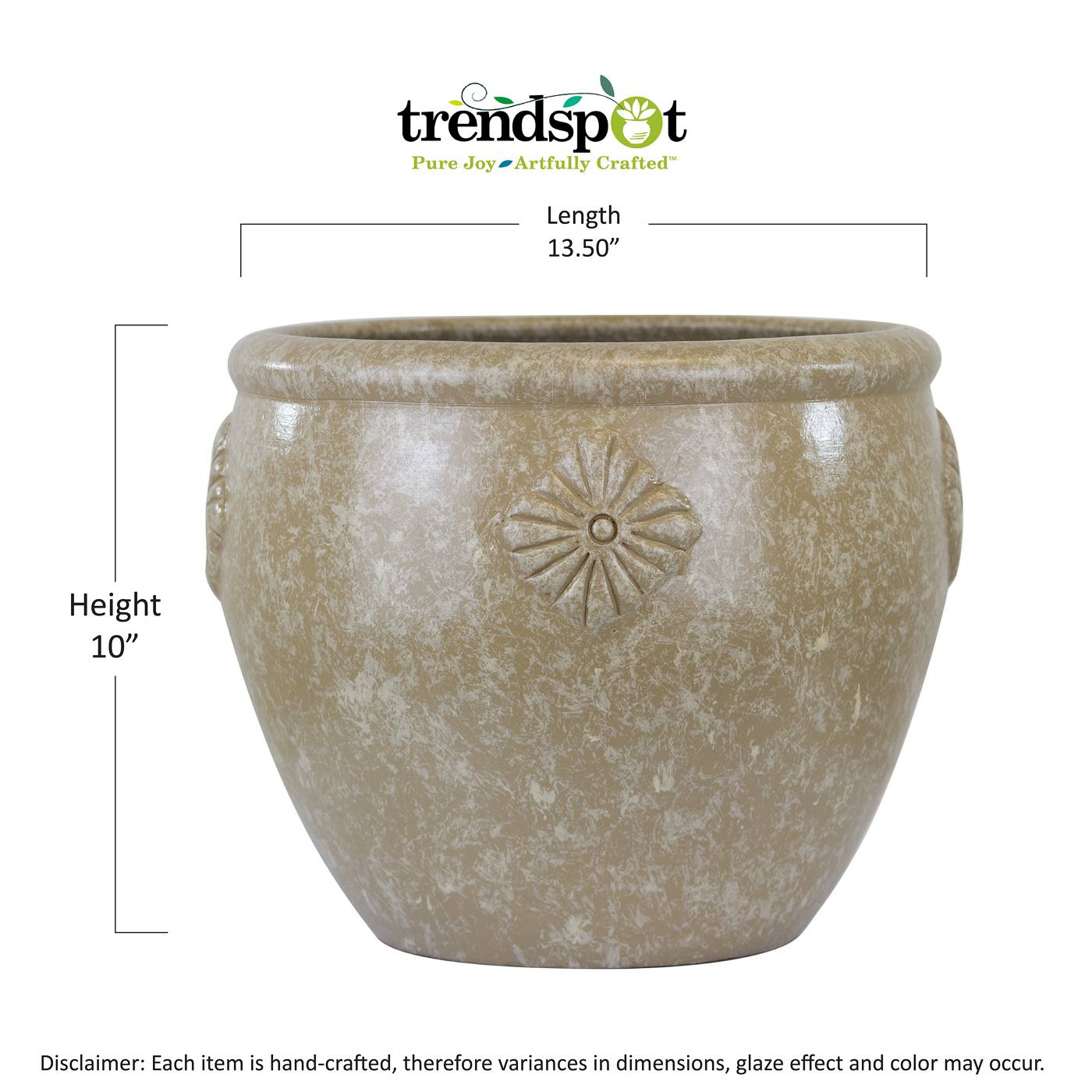 Trendspot Maravilla Bell Clay Planter - Stone - Shop Pots & planters at ...