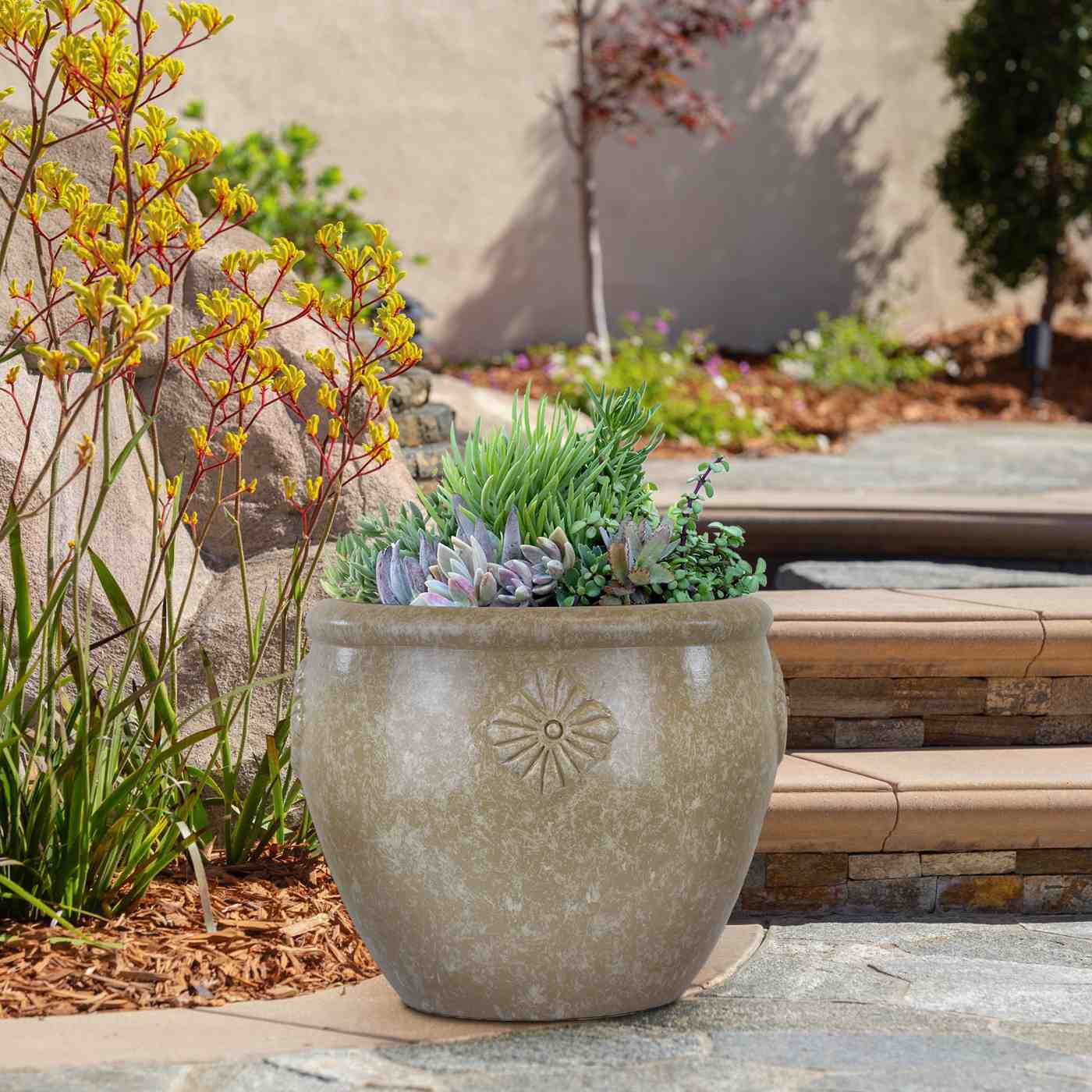 Trendspot Maravilla Bell Clay Planter - Stone - Shop Pots & planters at ...