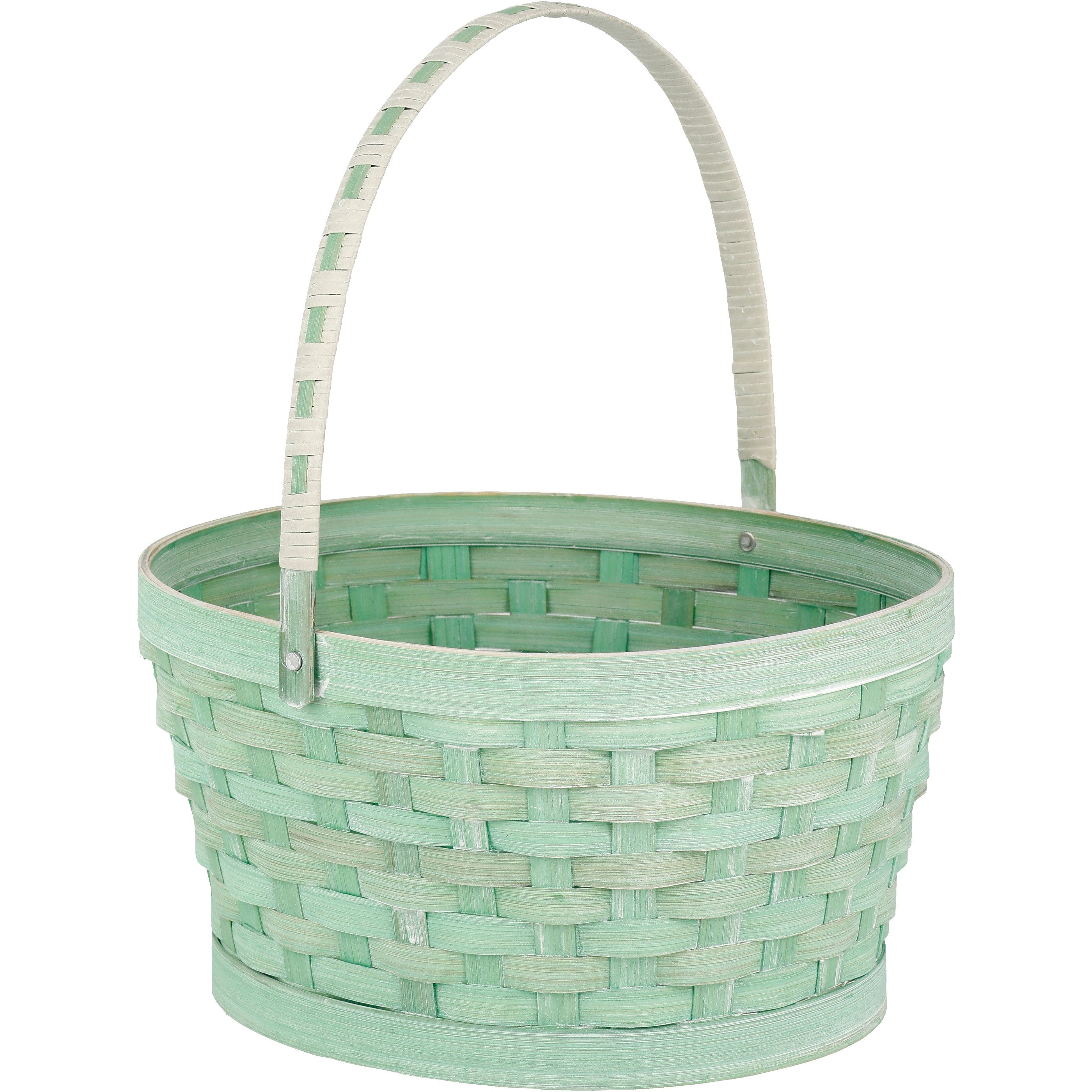 Destination Holiday Woven Bamboo Oval Easter Basket - Green - Shop ...