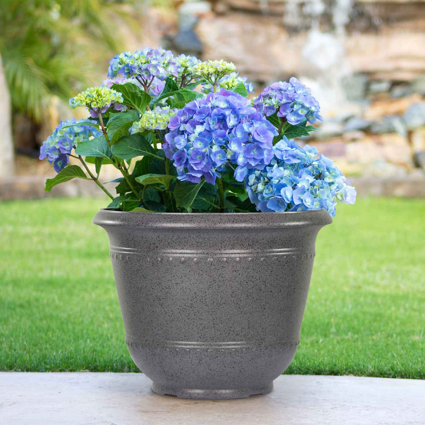 Trendspot Ursula Resin Planter - Granite - Shop Pots & planters at H-E-B