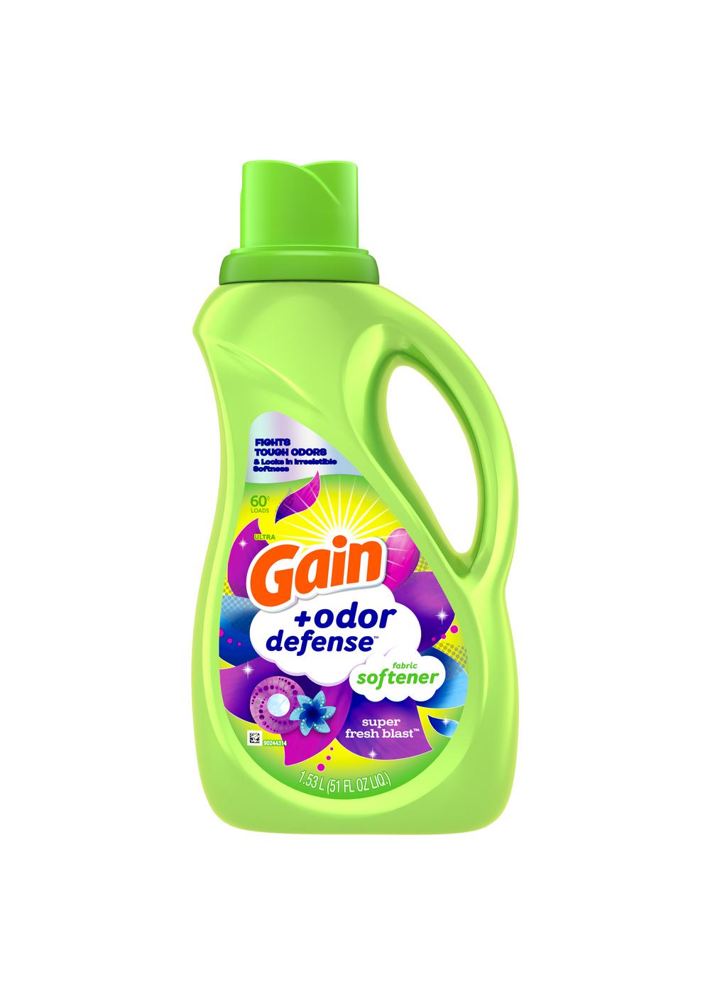 Gain Odor Defense Super Fresh Blast Fabric Softener 60 Loads - Shop ...
