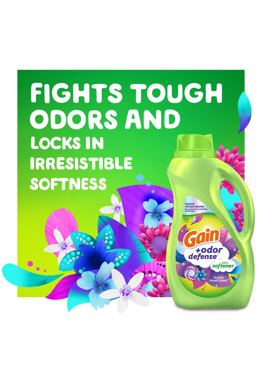 Gain Odor Defense Super Fresh Blast Fabric Softener 60 Loads - Shop ...
