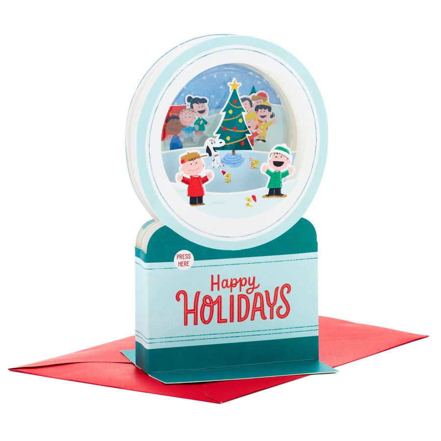Hallmark Paper Wonder Snow Globe Peanuts Characters, #S7 - Shop Invites ...