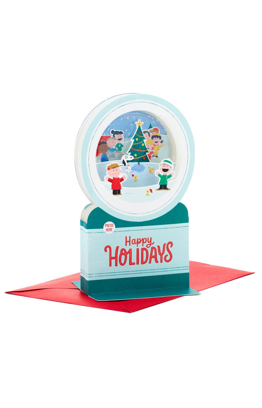 Hallmark Paper Wonder Snow Globe Peanuts Characters, #S7 - Shop Invites ...