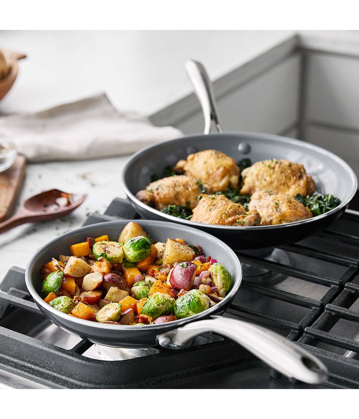 GreenPan Swift Collection Ceramic Nonstick Fry Pan Set - Shop Frying ...