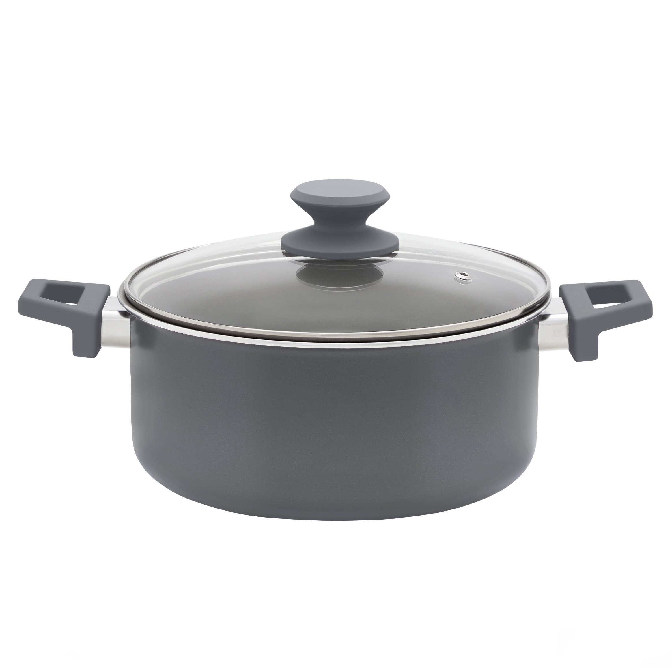 our goods Stockpot with Glass Lid - Pebble Gray - Shop Stock pots ...