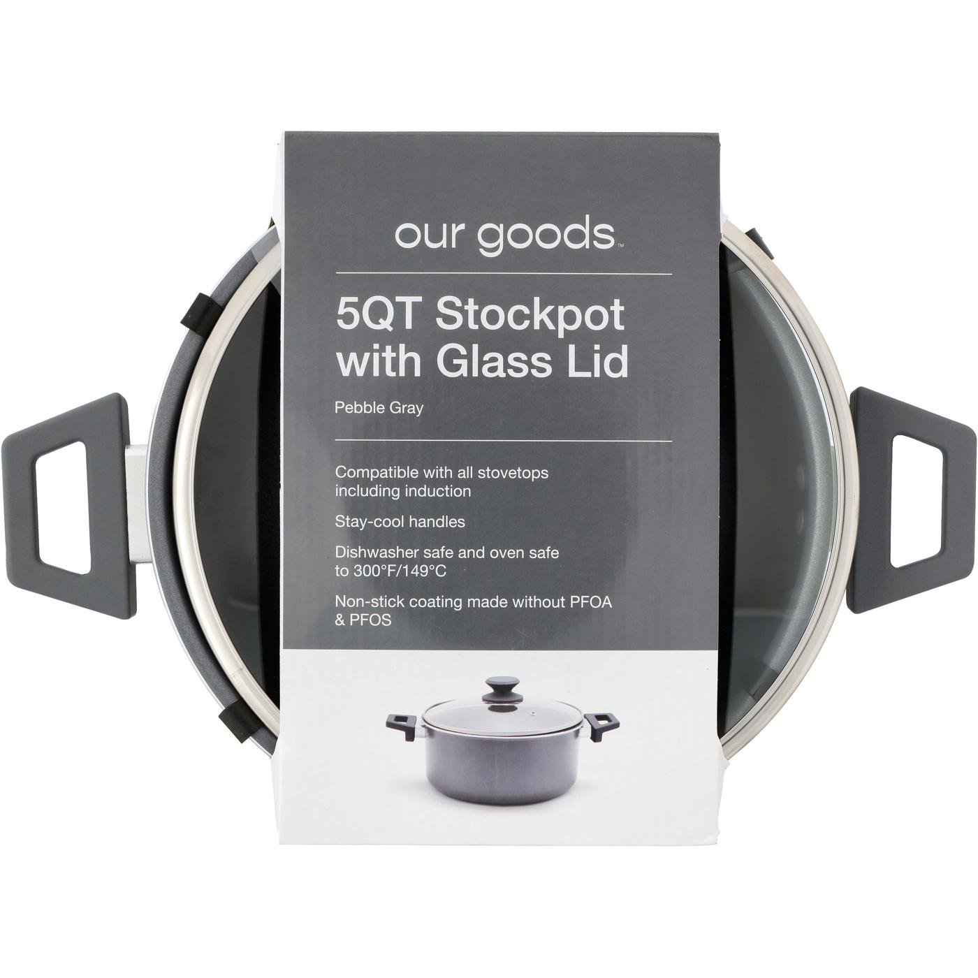 our goods Stockpot with Glass Lid - Pebble Gray - Shop Stock pots ...