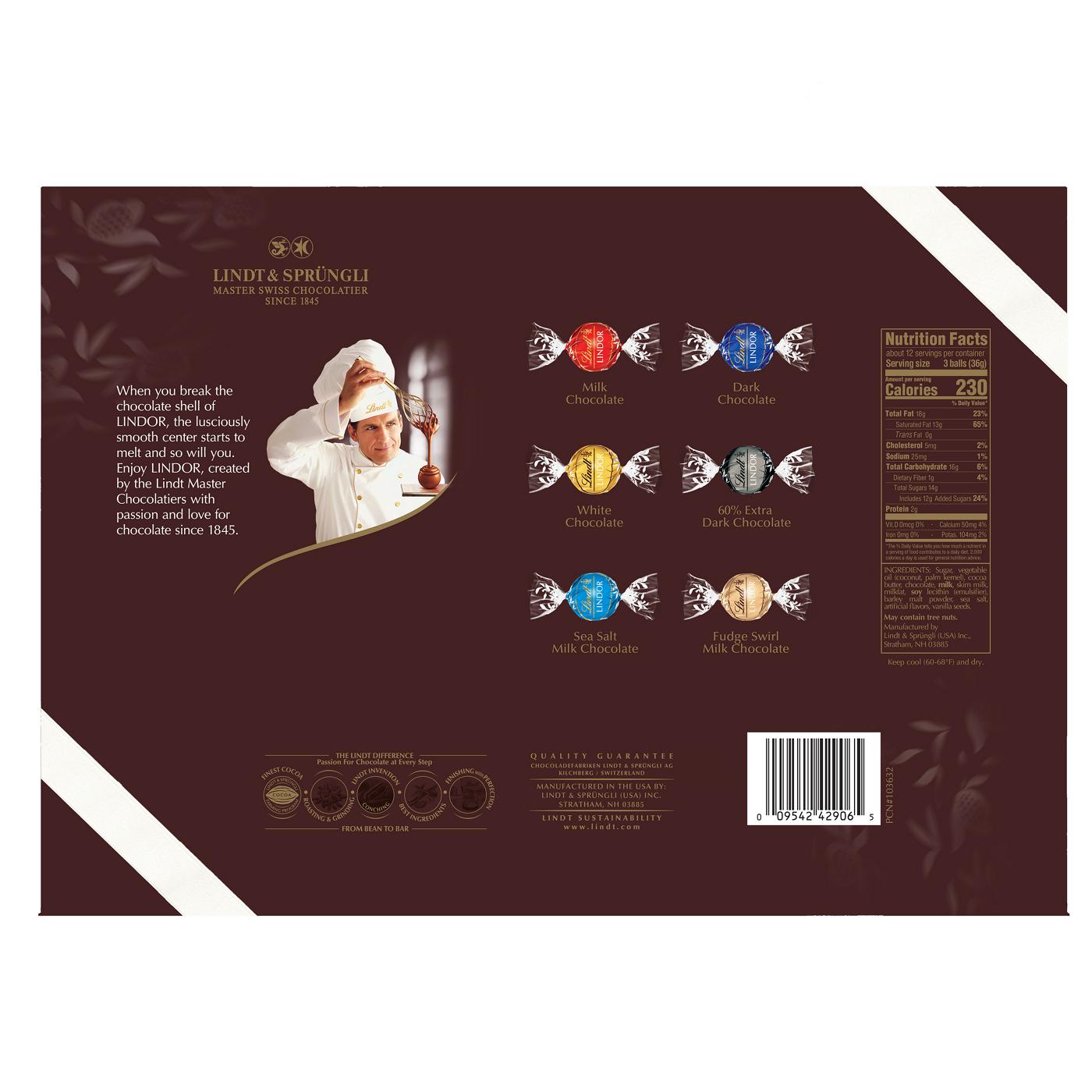 Lindt Lindor Deluxe Assorted Chocolates Holiday Gift Box - Shop Candy ...