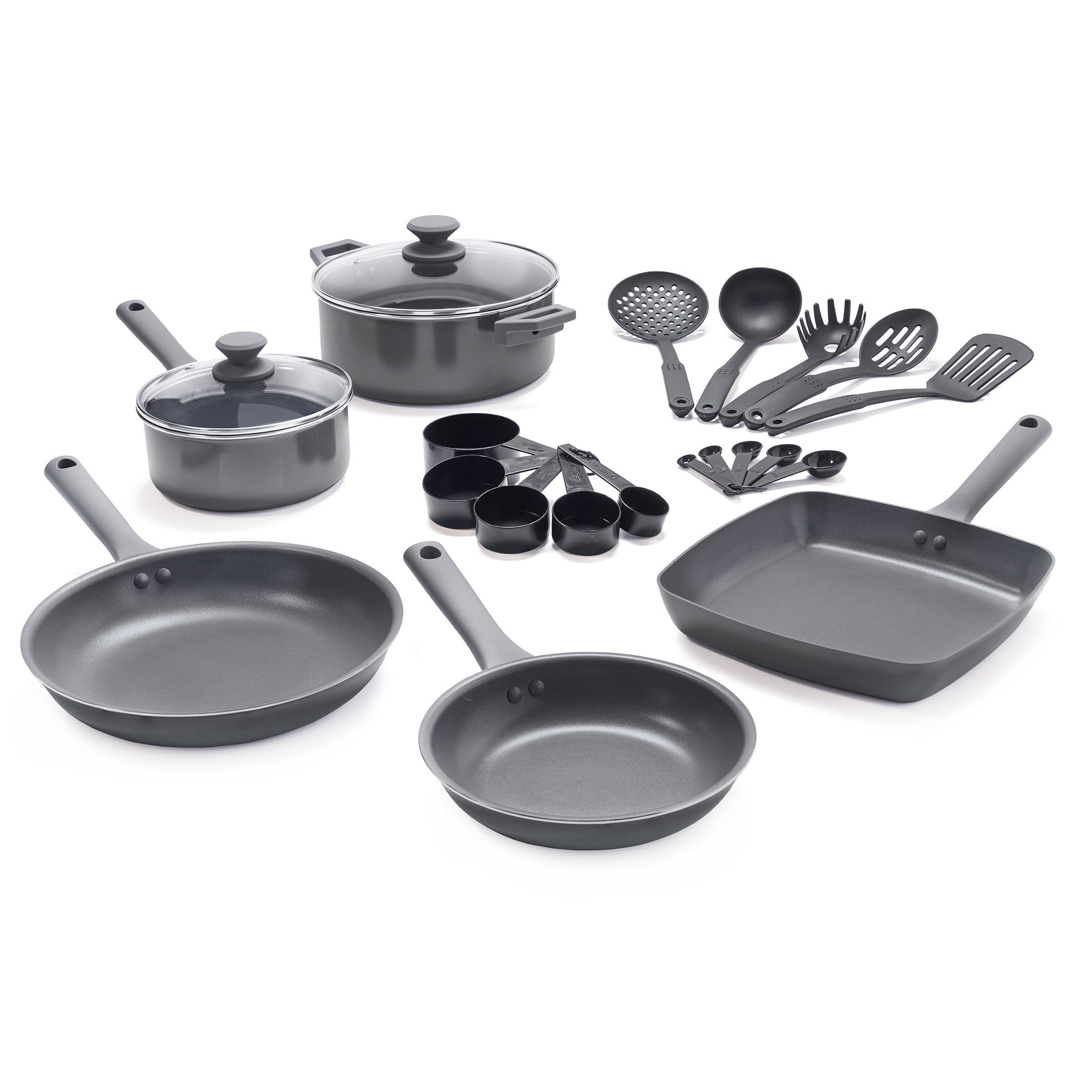 our goods Non-Stick Cookware Set - Pebble Gray - Shop Cookware sets at ...