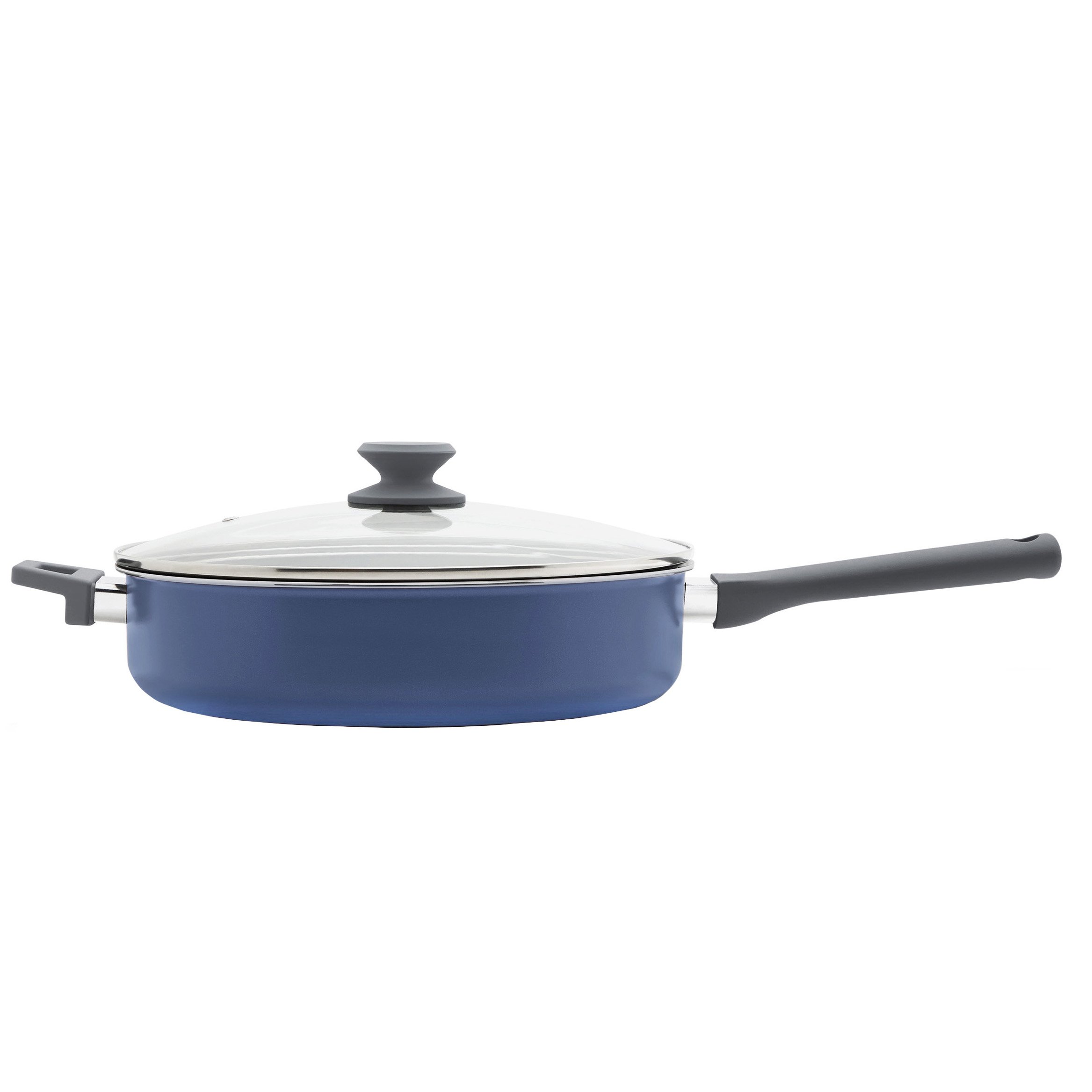 our goods Non-Stick Sauté Pan with Glass Lid - Harbor Blue - Shop Stock ...