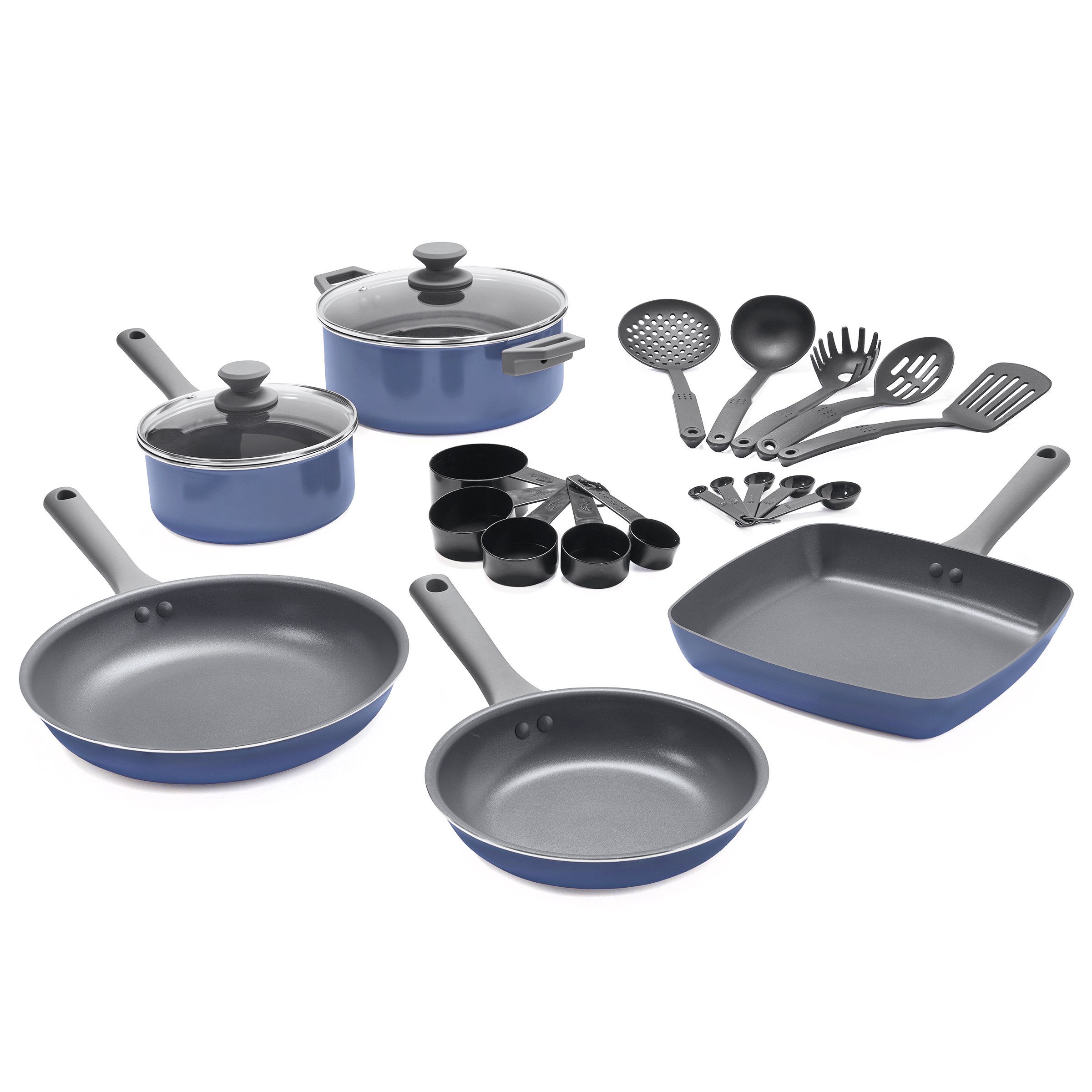 our goods Non-Stick Cookware Set - Harbor Blue - Shop Cookware sets at ...