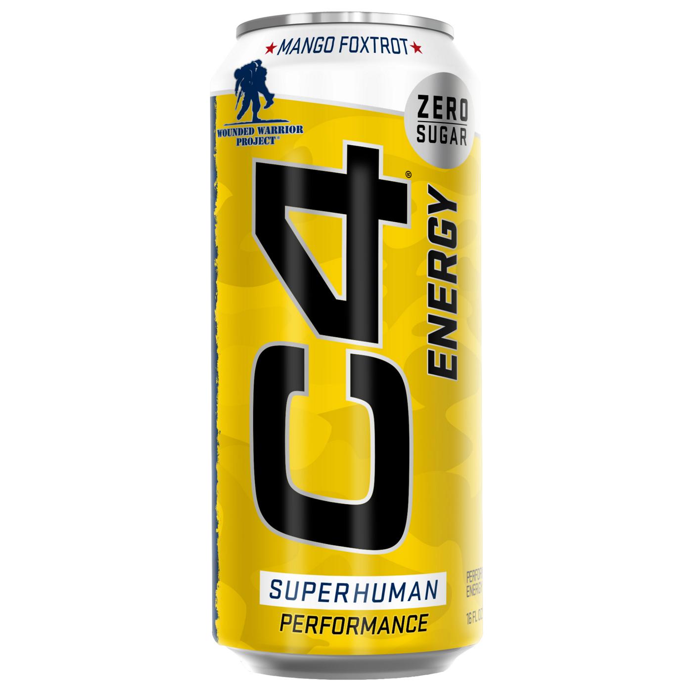 C4 Zero Sugar Energy Drink - Mango Foxtrot - Shop Sports & energy ...