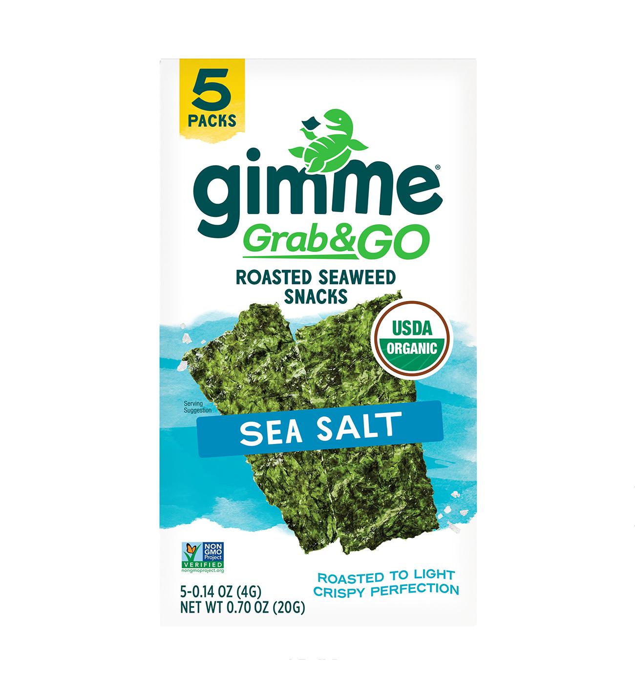 Gimme Grab & Go Roasted Seaweed Snacks Sea Salt - Shop Chips at H-E-B