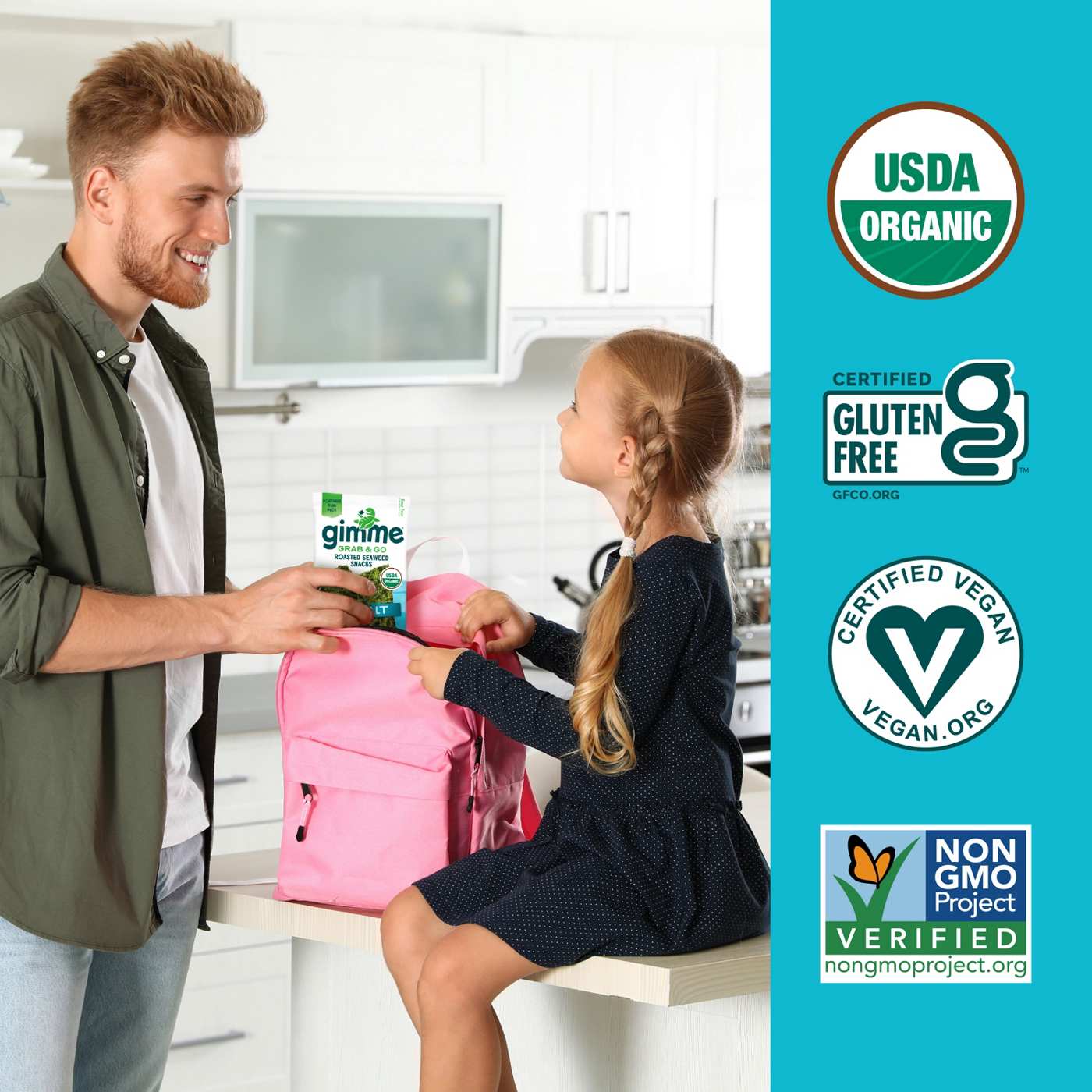 gimme Roasted Seaweed Grab & Go Snack Packs - Sea Salt - Shop Chips at ...