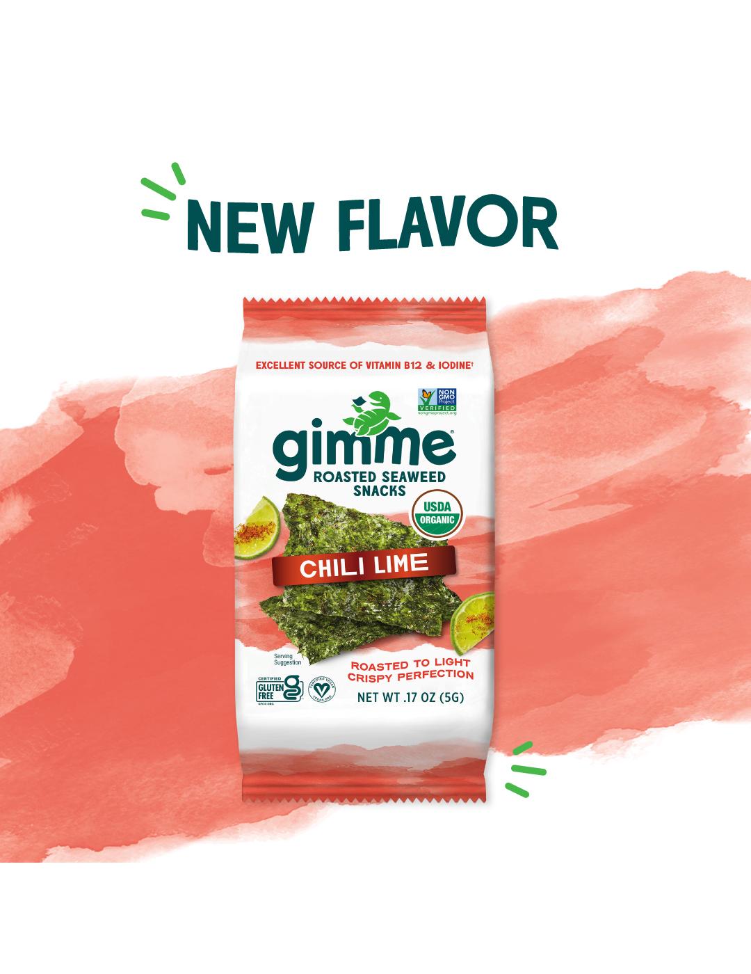 gimme Roasted Seaweed Snack Packs - Chili Lime - Shop Chips at H-E-B