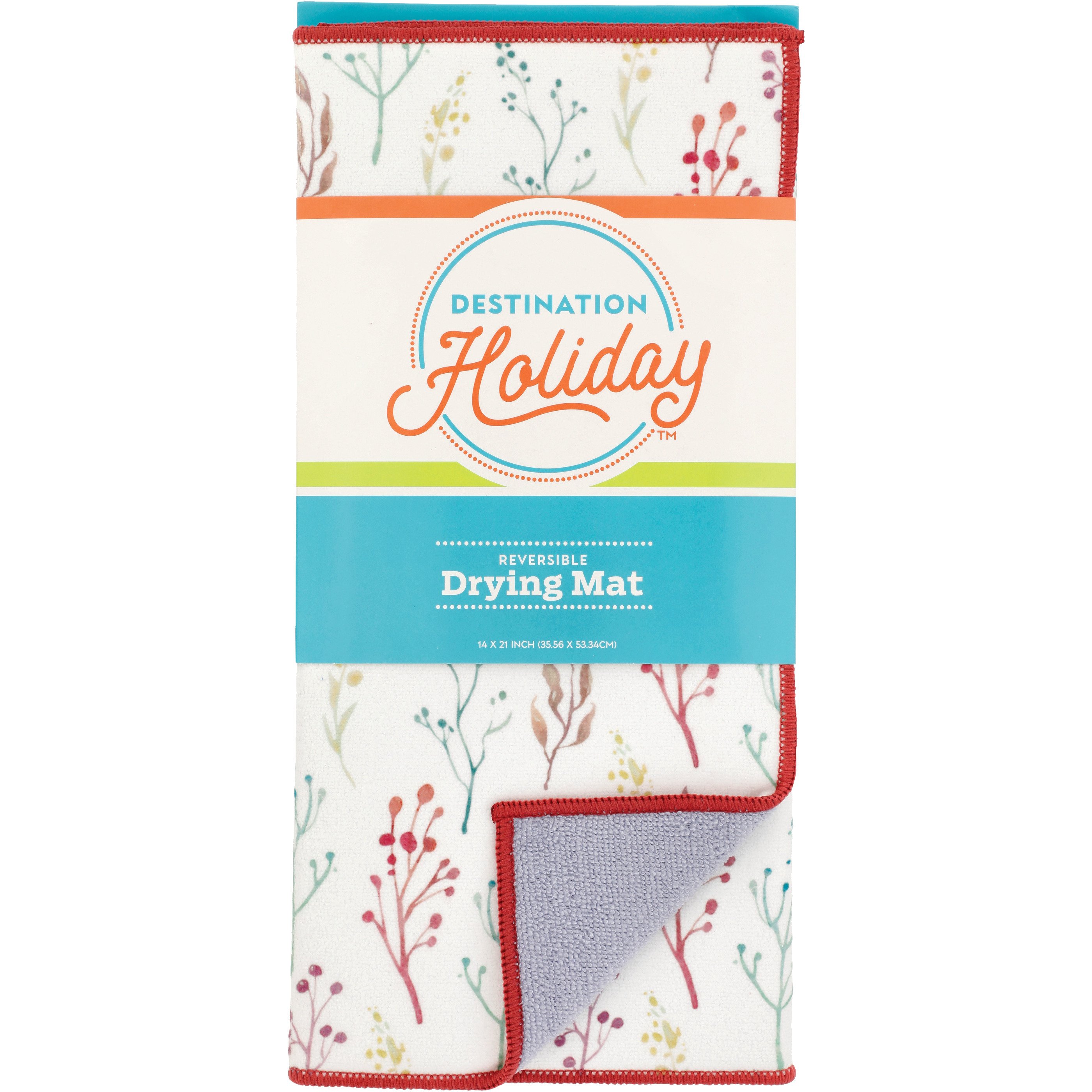 Destination Holiday Cottage Botanicals Reversible Easter Drying Mat ...