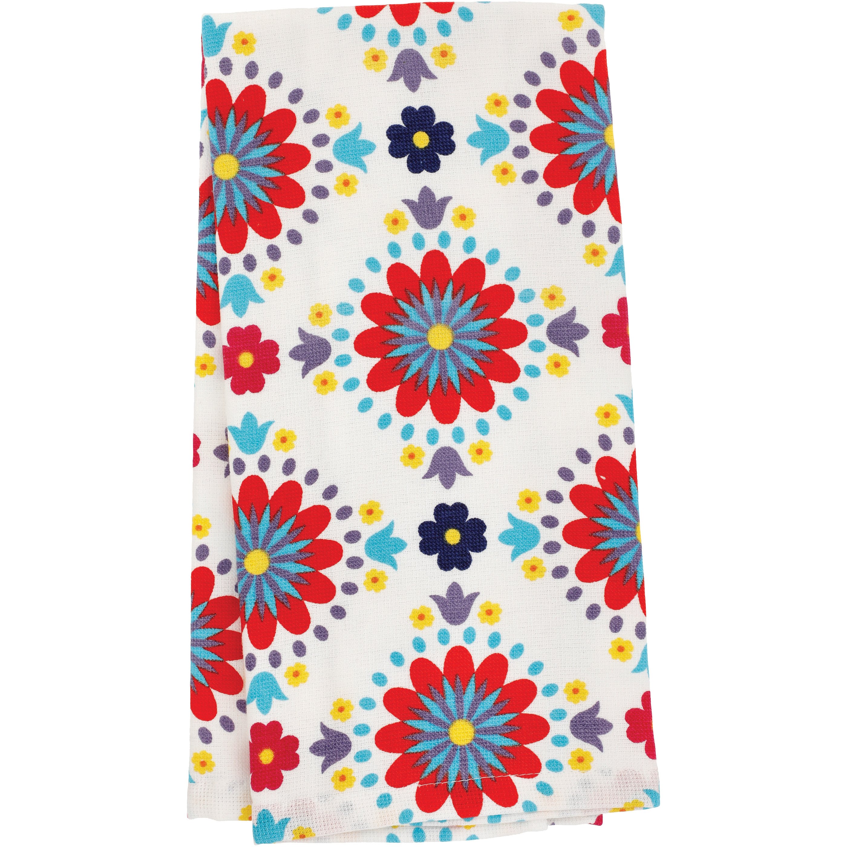 Destination Holiday Festive Florals Dual Side Fiesta Kitchen Towel ...
