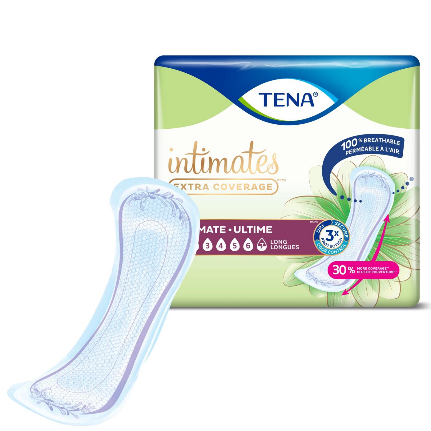 Tena Intimates Extra Coverage Ultimate Incontinence Long Pads - Shop ...