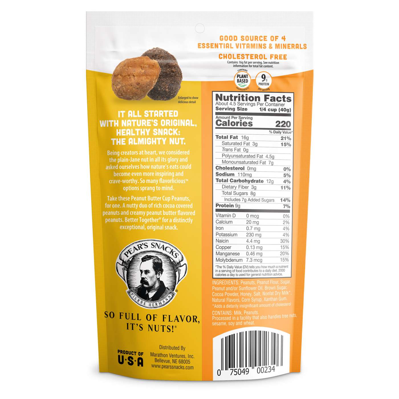Pear's Snacks Peanut Butter Cup Peanuts - Shop Nuts & seeds at H-E-B