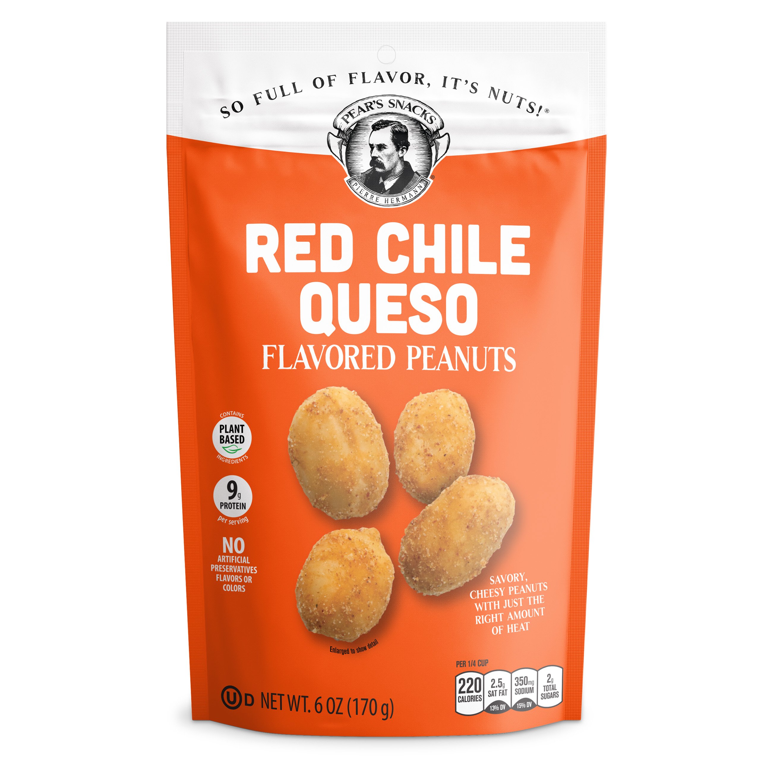 Pear's Snacks Red Chile Queso Peanuts - Shop Nuts & seeds at H-E-B