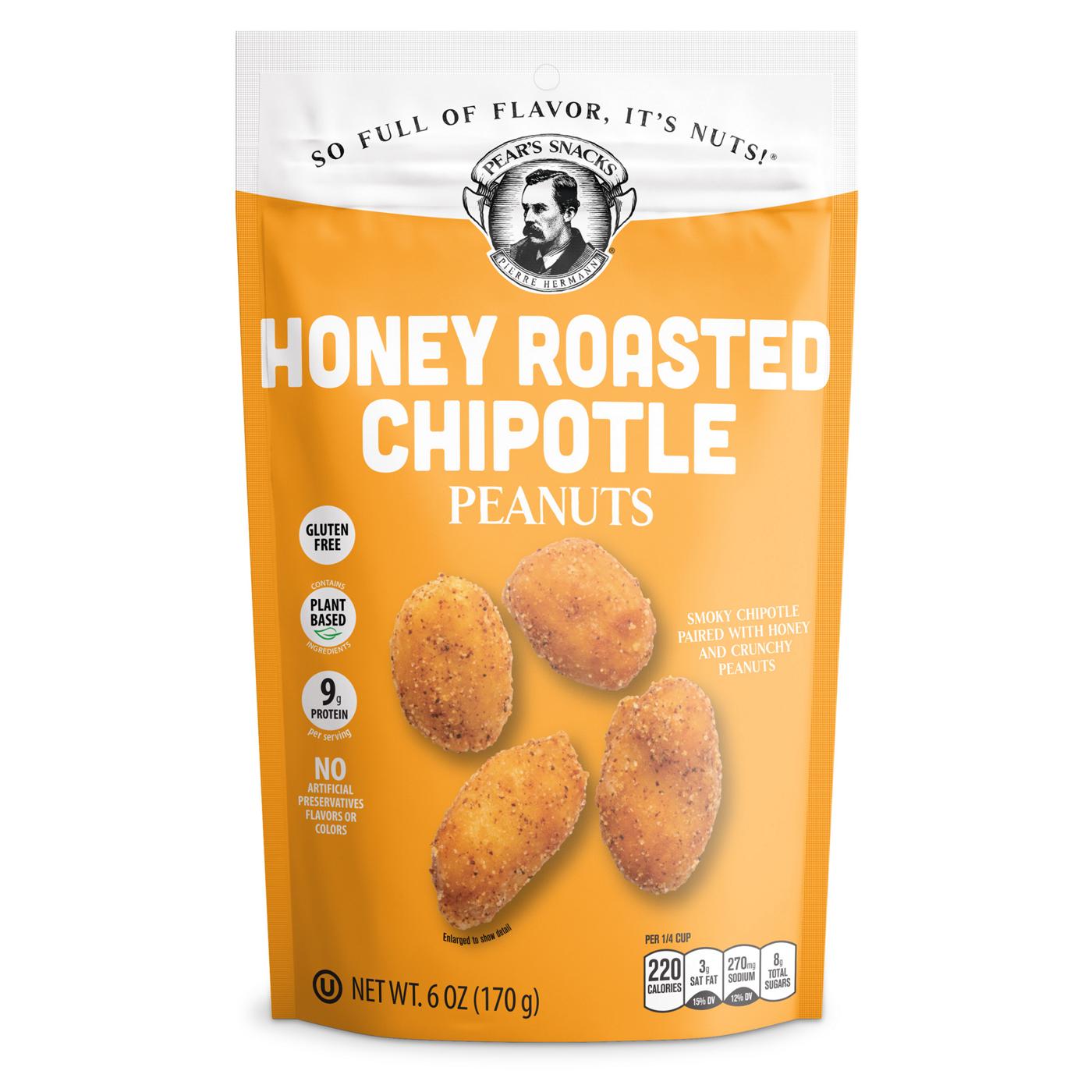 Pear's Snacks Honey Roasted Chipotle Peanuts - Shop Nuts & seeds at H-E-B