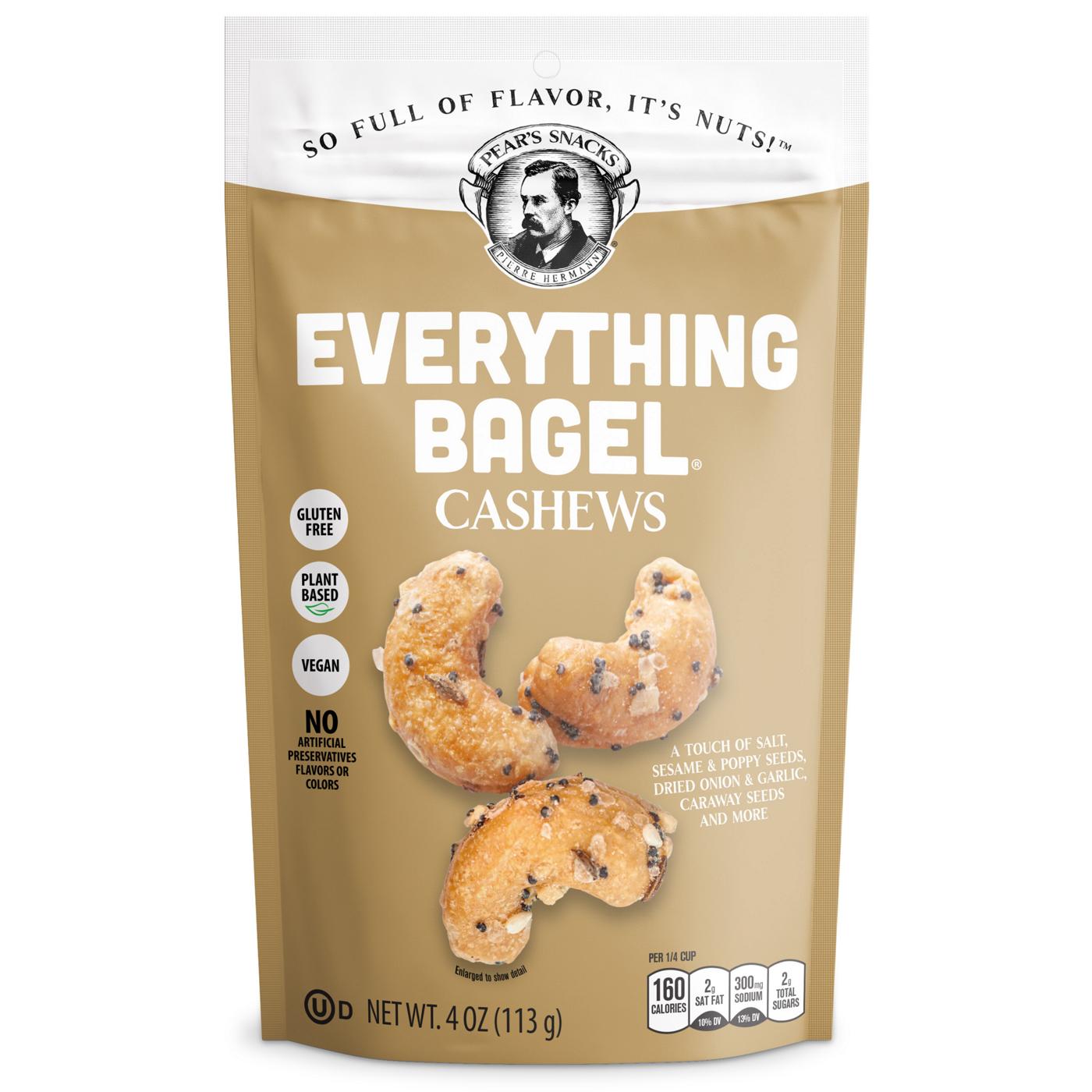 Pear's Snacks Everything Bagel Cashews - Shop Nuts & seeds at H-E-B