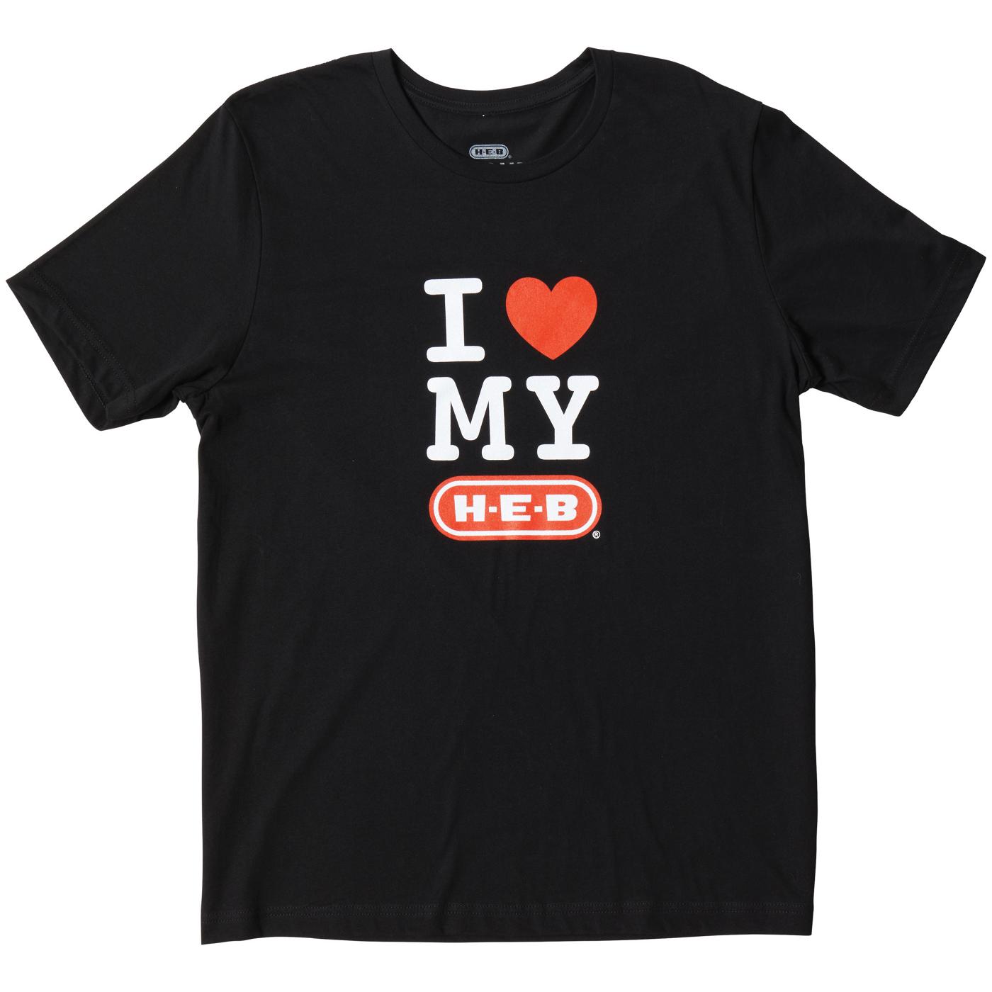 H-E-B Brand Shop Love My H-E-B Adult T-Shirt - Black - Shop Shirts ...