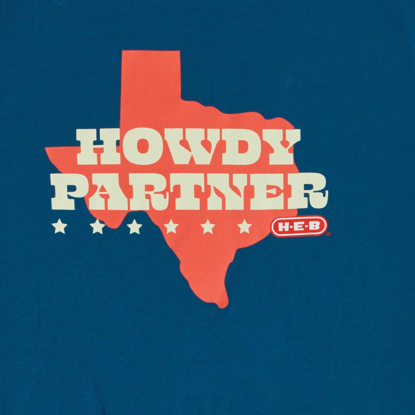 H-E-B Brand Shop Howdy Partner Adult T-Shirt - Blue - Shop Shirts ...