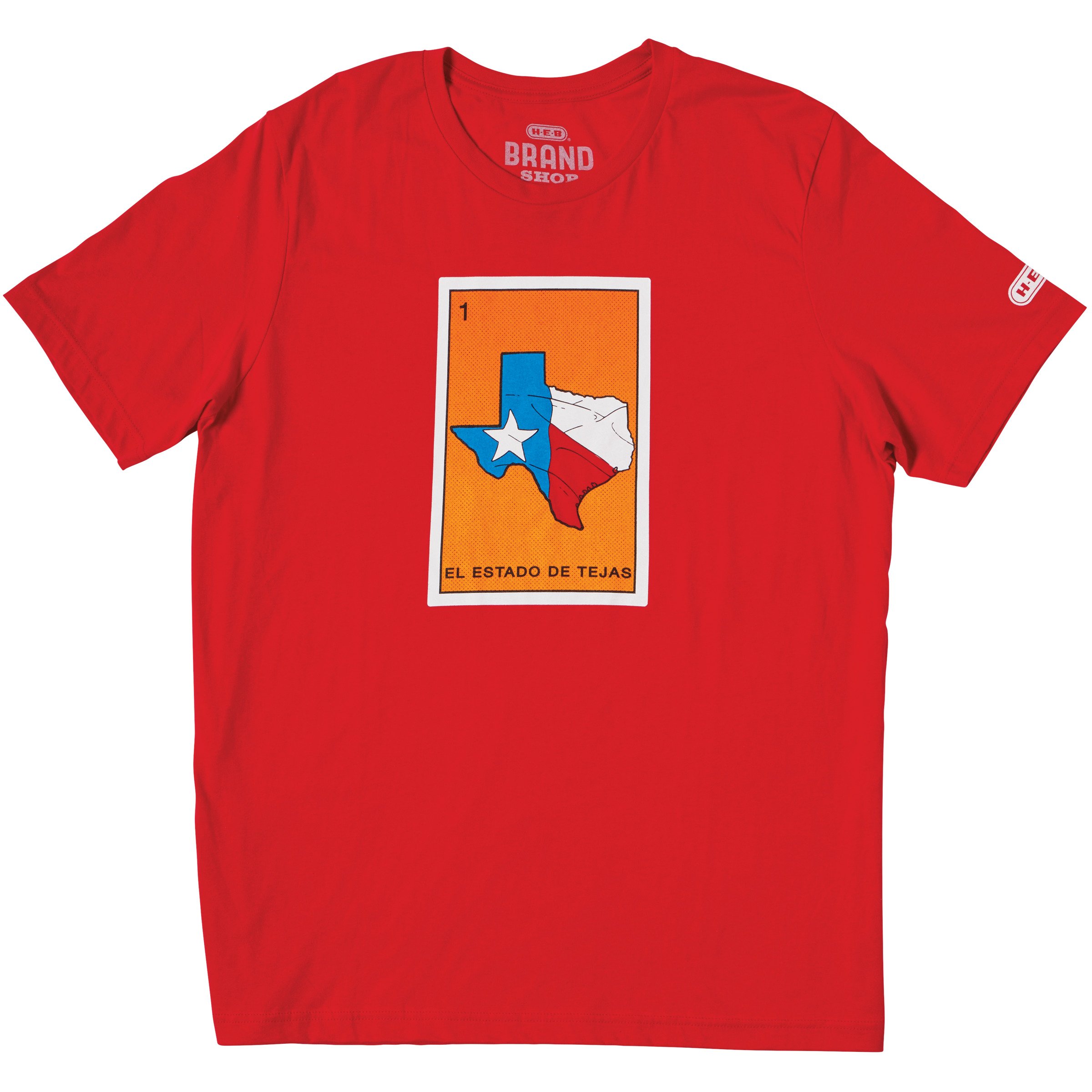 H-E-B Brand Shop El Estado de Tejas Adult T-Shirt - Red, - Shop Shirts ...