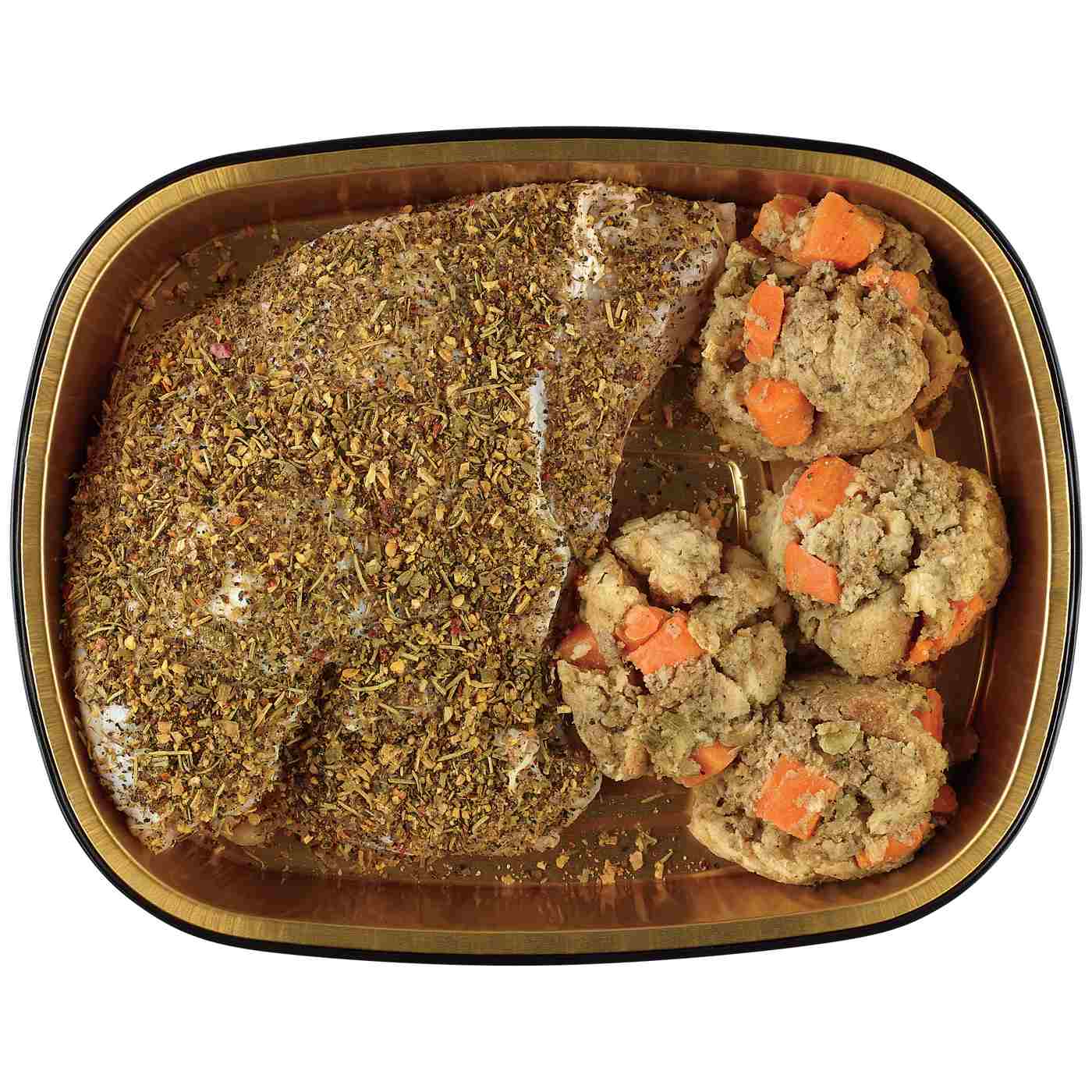 Meal Simple by H-E-B Seasoned Bone-In Turkey Breast & Beef Crumble ...