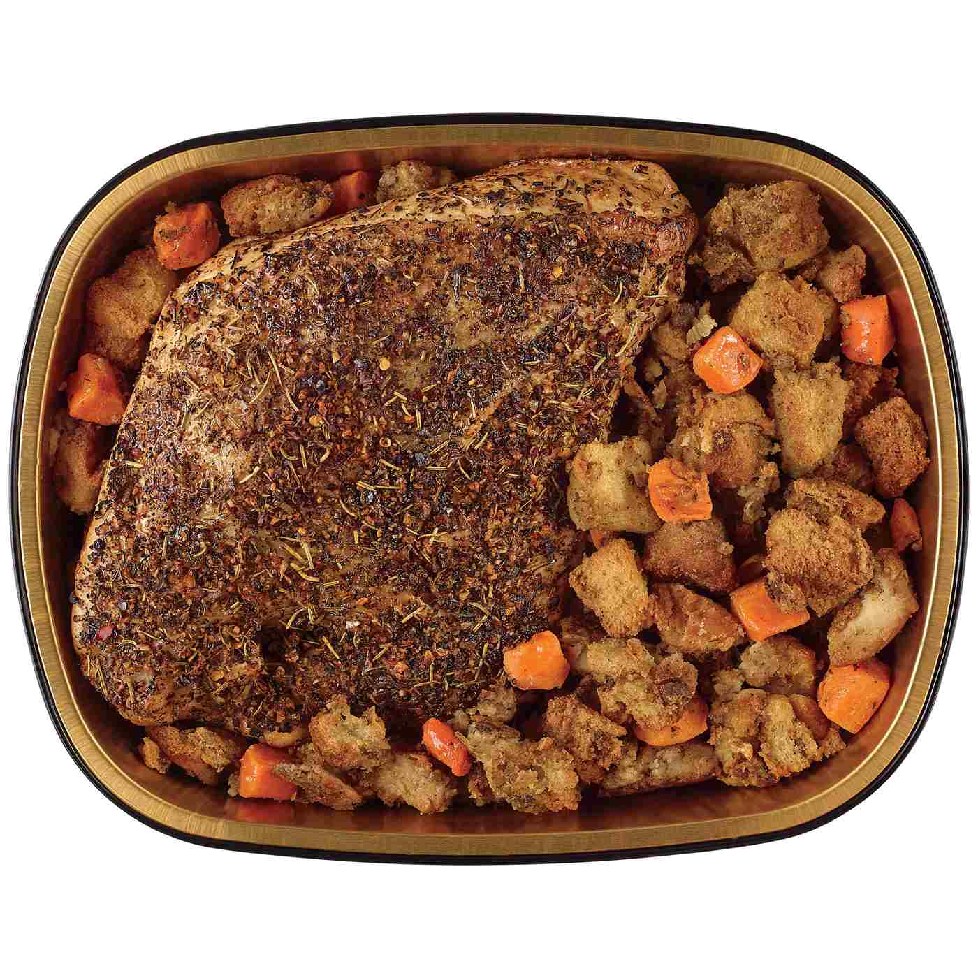 Meal Simple by H-E-B Seasoned Bone-In Turkey Breast & Beef Crumble ...