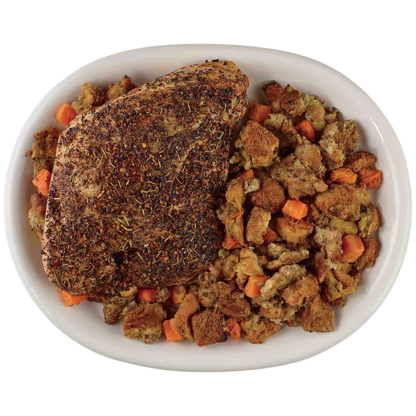 Meal Simple by H-E-B Seasoned Bone-In Turkey Breast & Beef Crumble ...