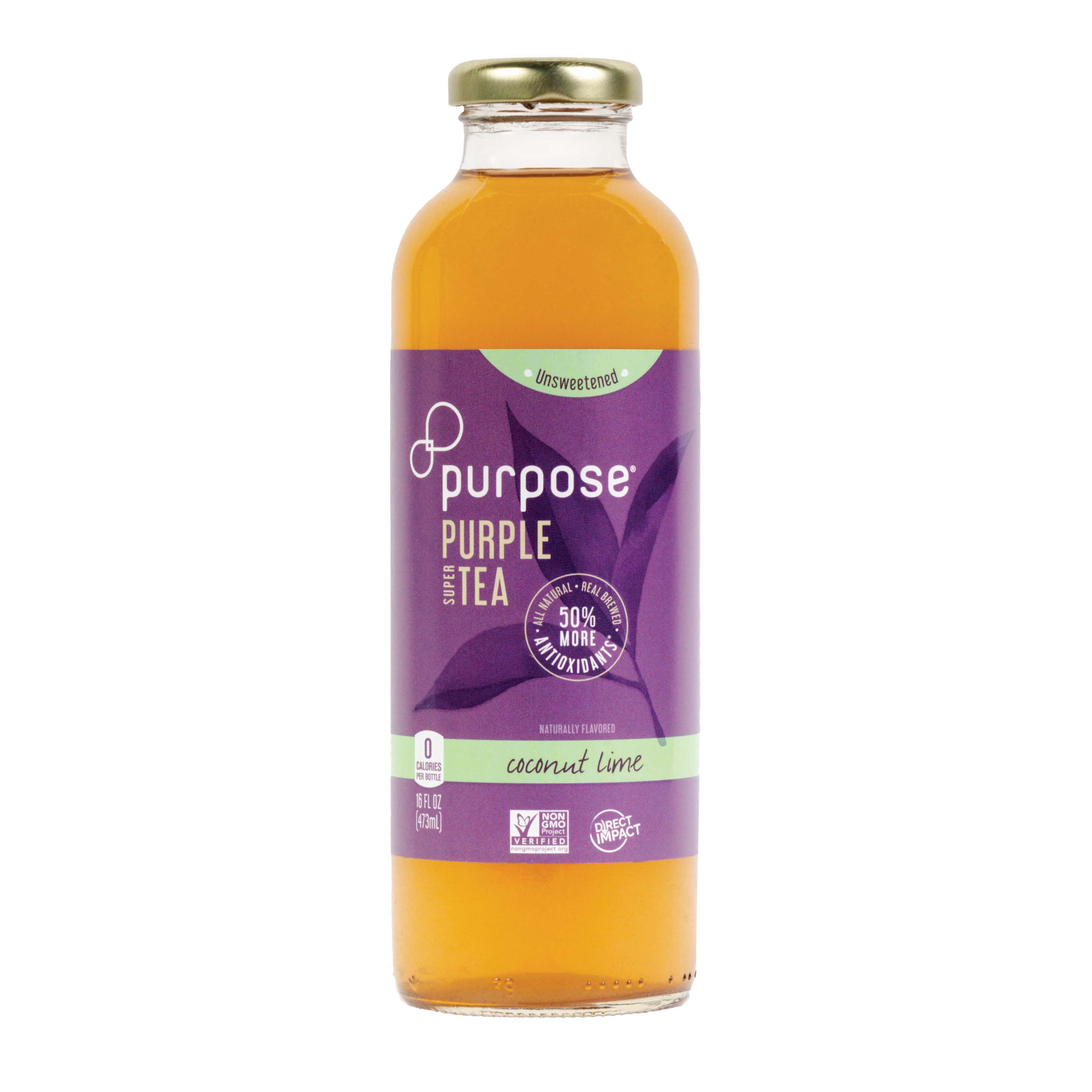 Purpose Unsweetened Purple Super Tea - Coconut Lime - Shop Tea at H-E-B