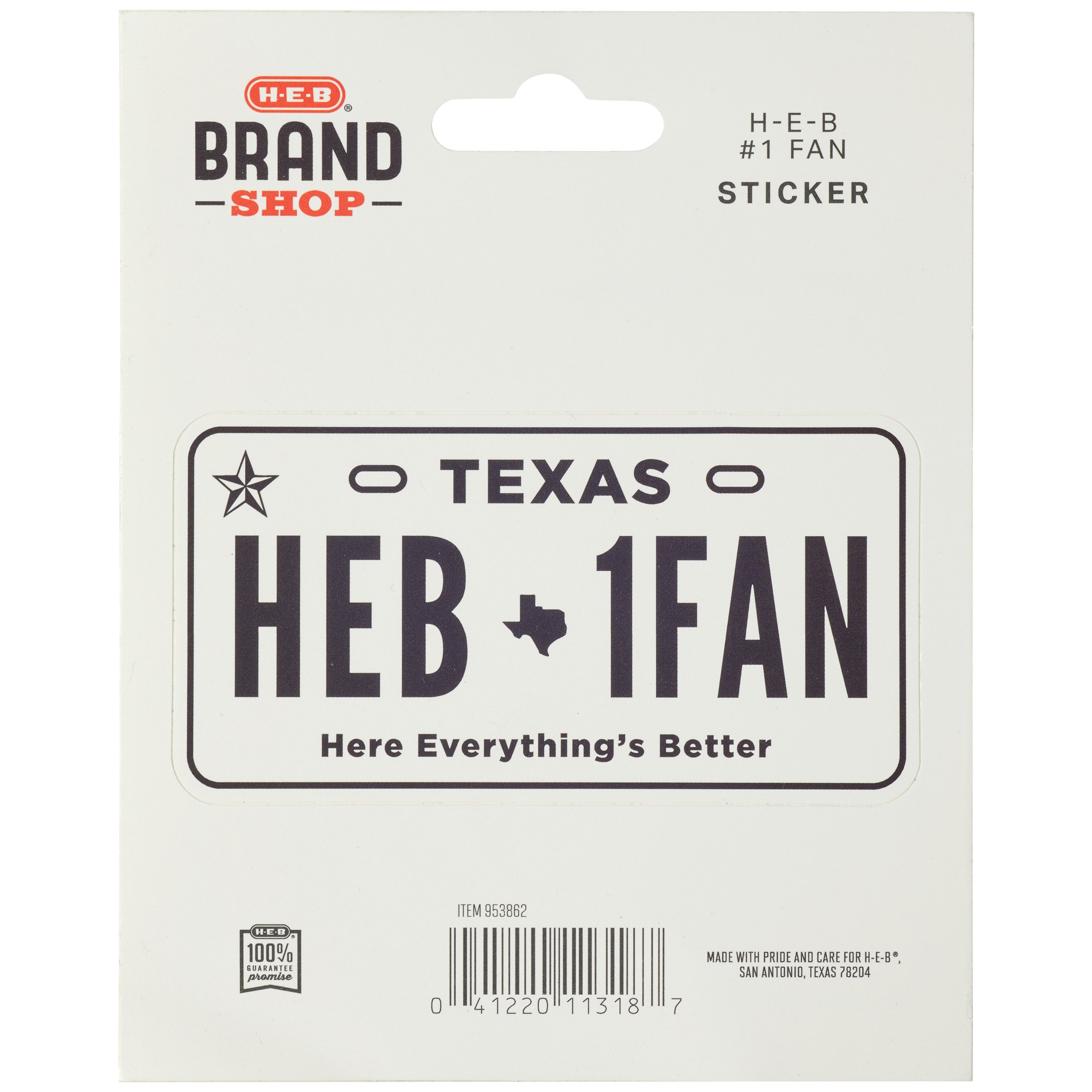 H-E-B Brand Shop #1 Fan Sticker - White - Shop Seasonal Decor at H-E-B