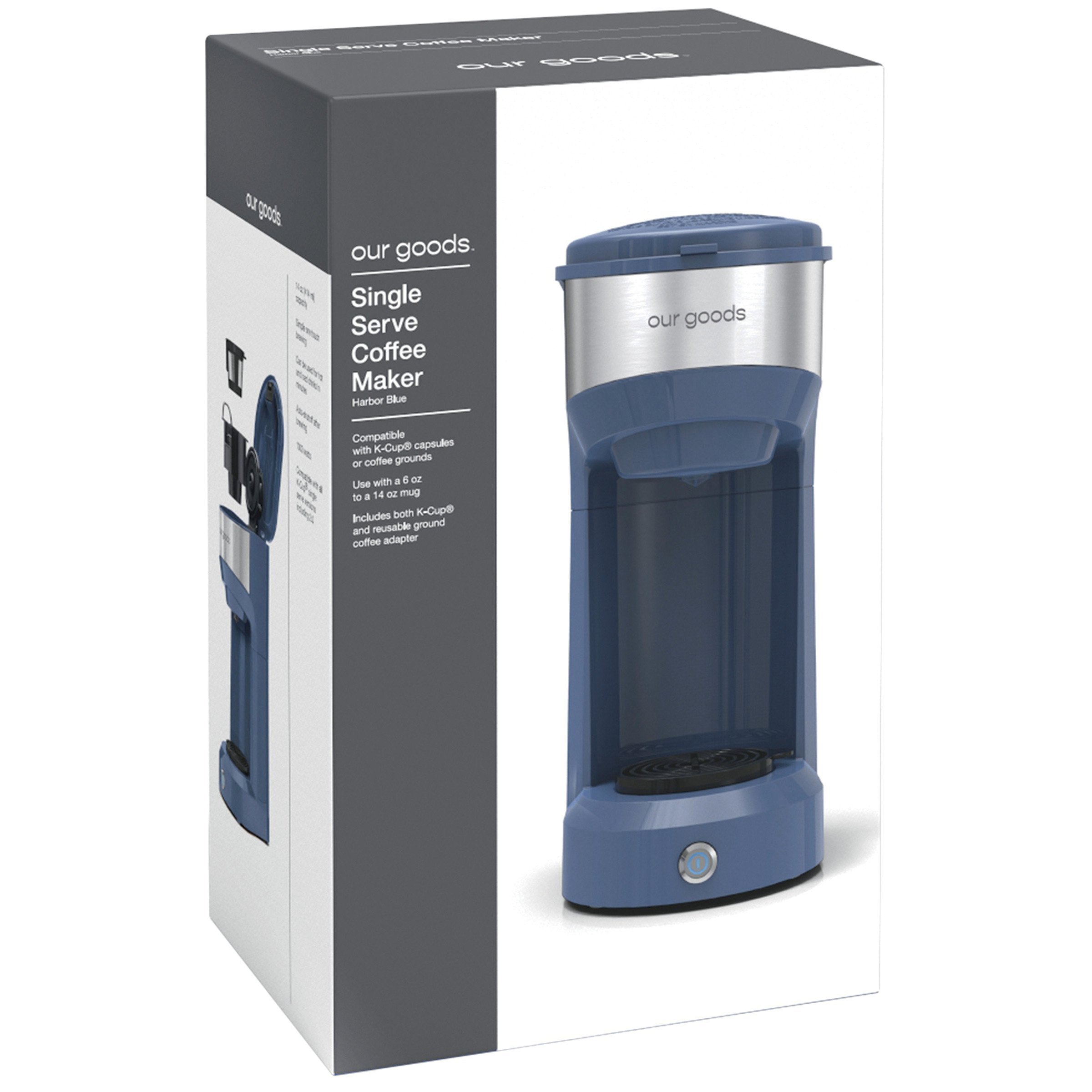 our goods Single Serve Coffee Maker Harbor Blue