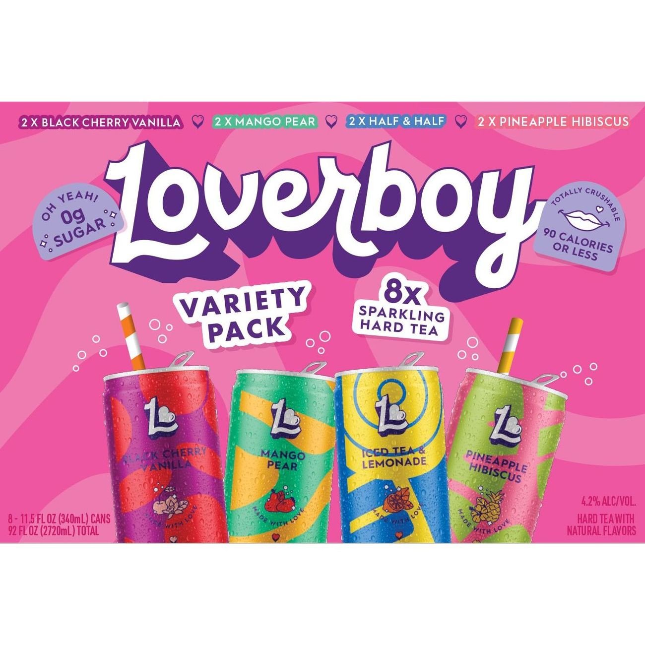Loverboy Sparkling Hard Tea Variety 8 pk Cans - Shop Malt beverages ...