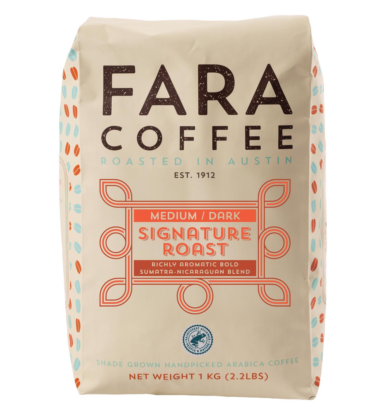 Fara Coffee Signature Medium & Dark Roast Whole Bean Coffee - Shop ...