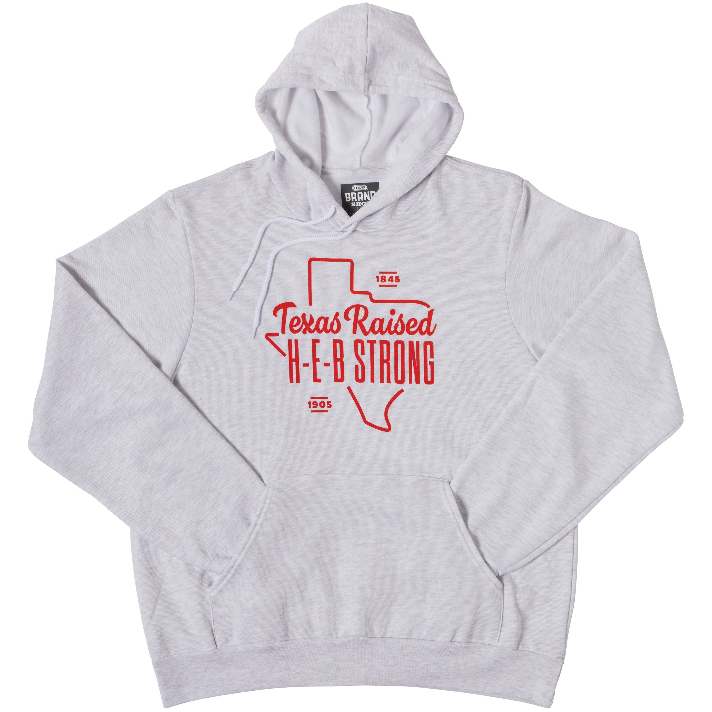 H-E-B Brand Shop Texas Raised H-E-B Strong Adult Hoodie - Heather Gray ...