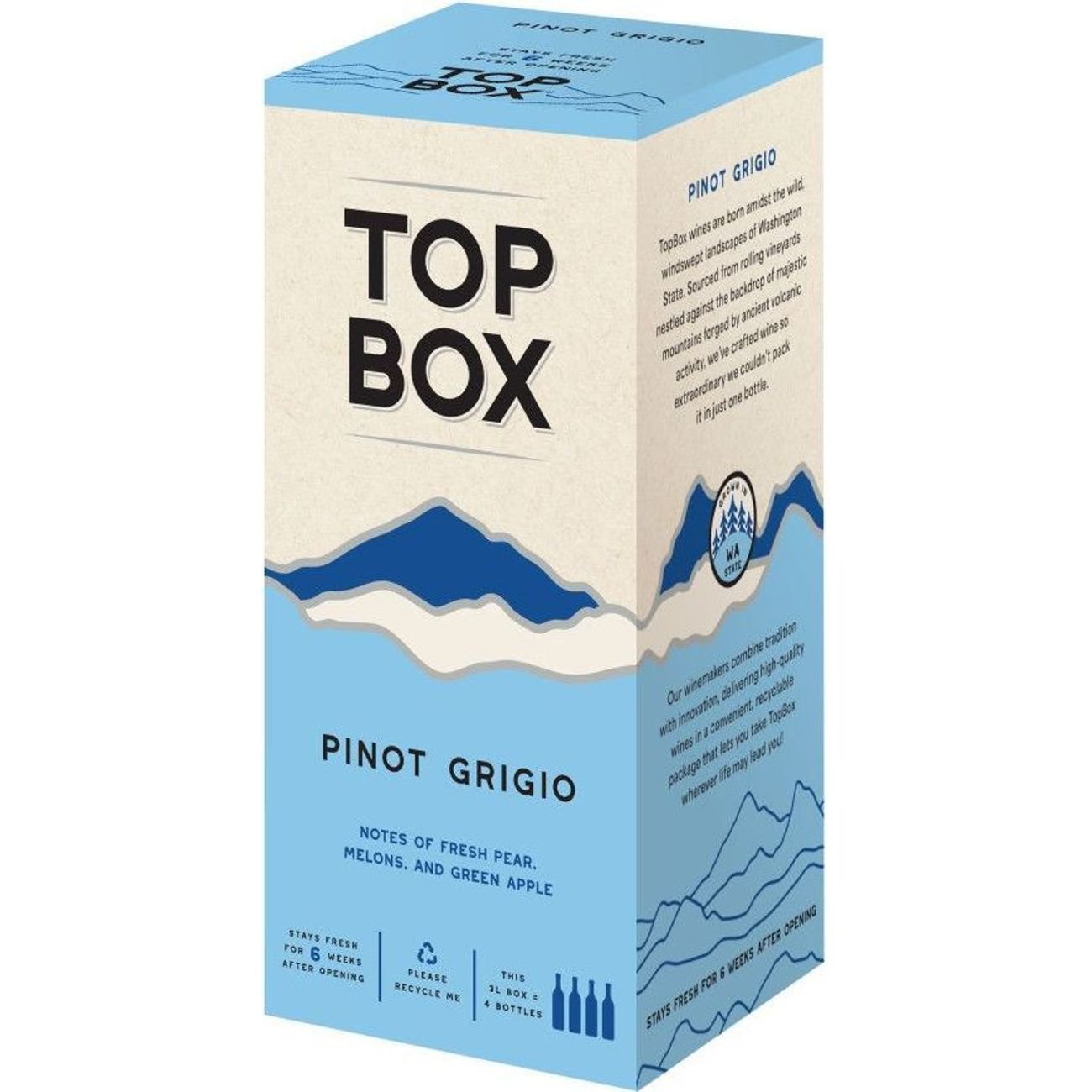 Top Box Pinot Grigio Washington Box White Wine - Shop Wine at H-E-B