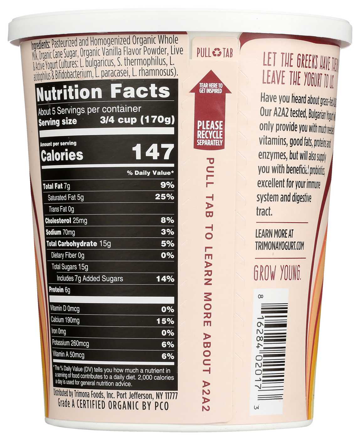 Trimona Whole Milk Bulgarian Yogurt - Vanilla - Shop Yogurt at H-E-B