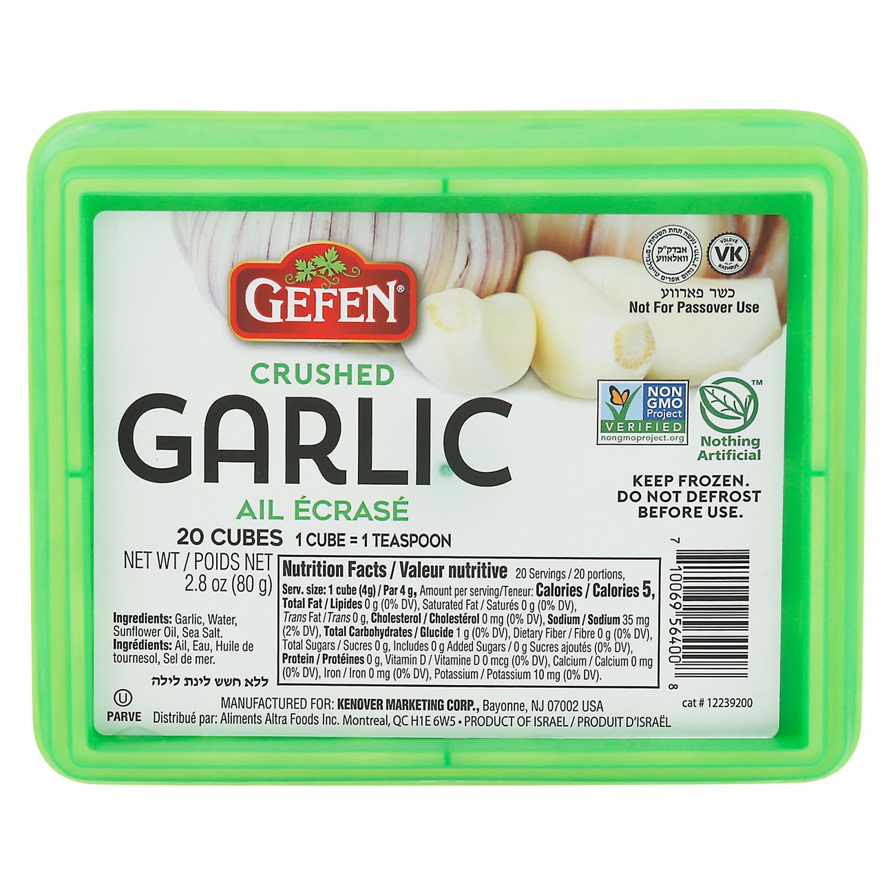 Gefen Crushed Garlic Cubes Frozen - Shop Broccoli, cauliflower ...