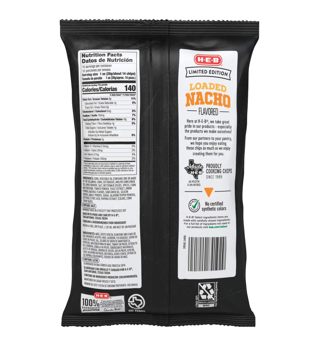 H-E-B Loaded Nacho Tortilla Chips - Shop Chips at H-E-B