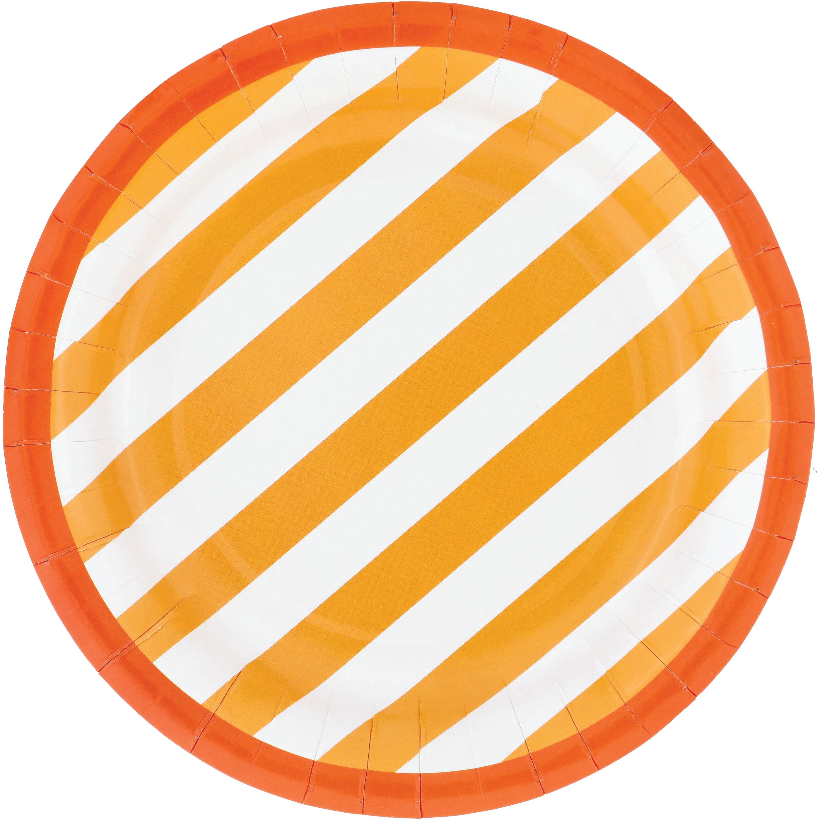 Destination Holiday Summer Stripes Paper Plates - Orange, 10 ct - Shop ...